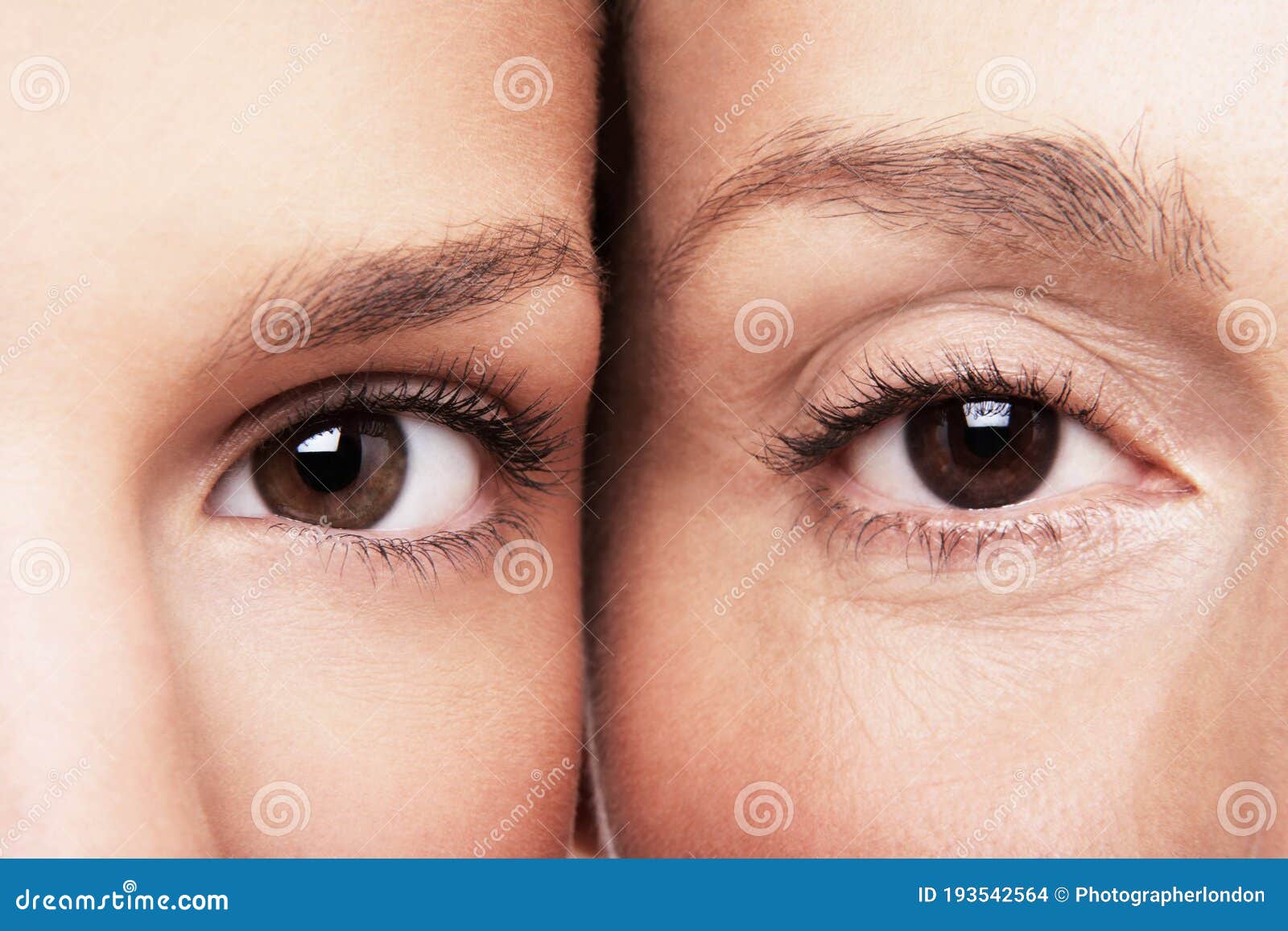 Two Beautiful Women Faces Together Stock Photo - Image of joyful ...