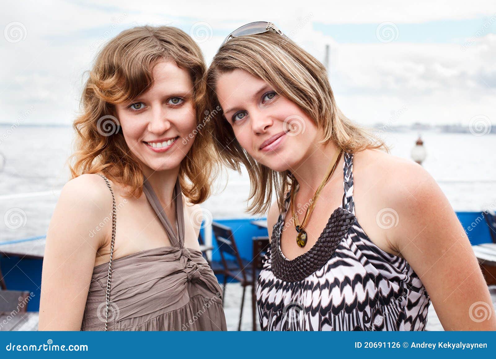 Two beautiful young women stock photo. Image of happy - 20691126