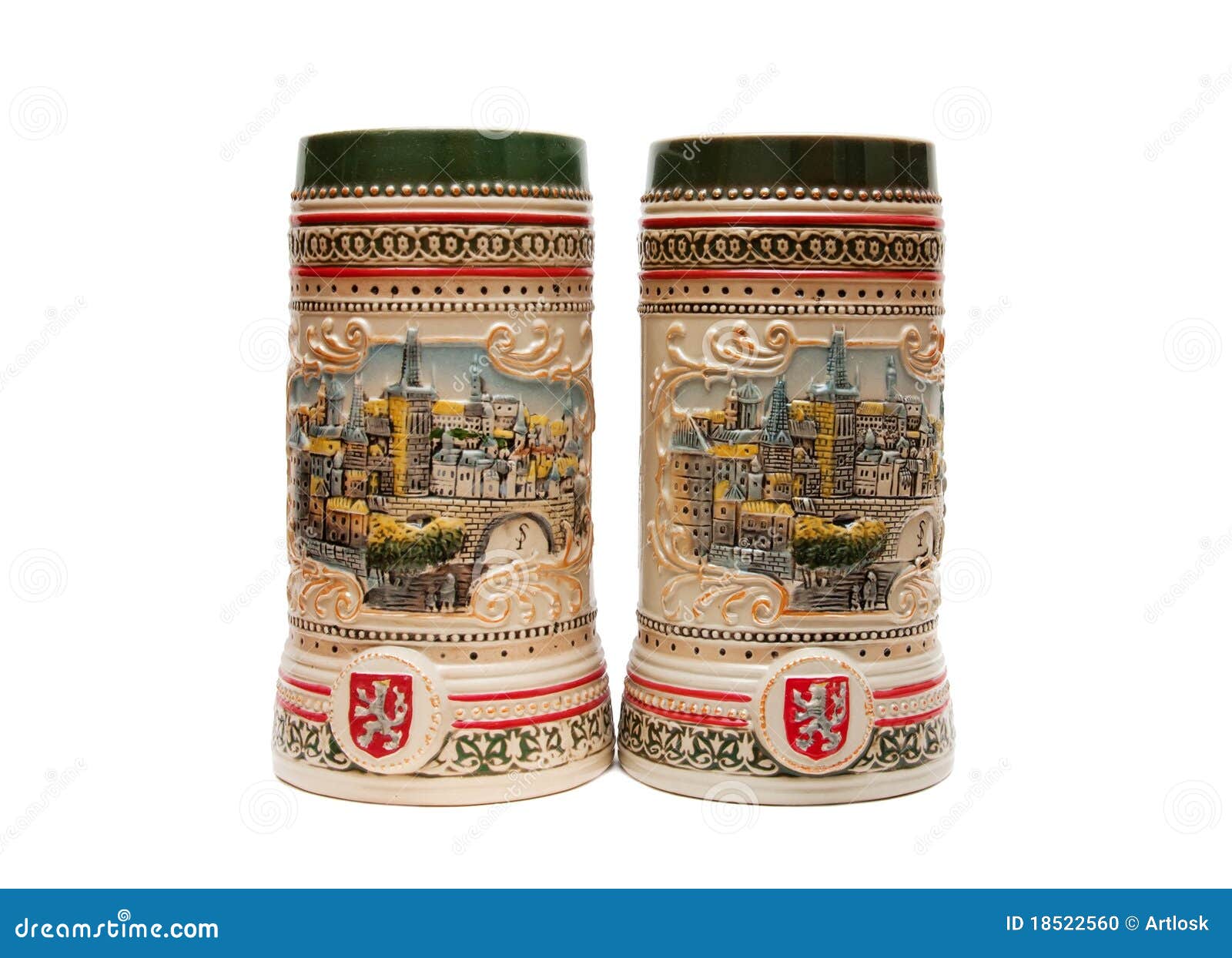 Two beer mugs stock photo. Image of drink, ancient, celebration - 18522560