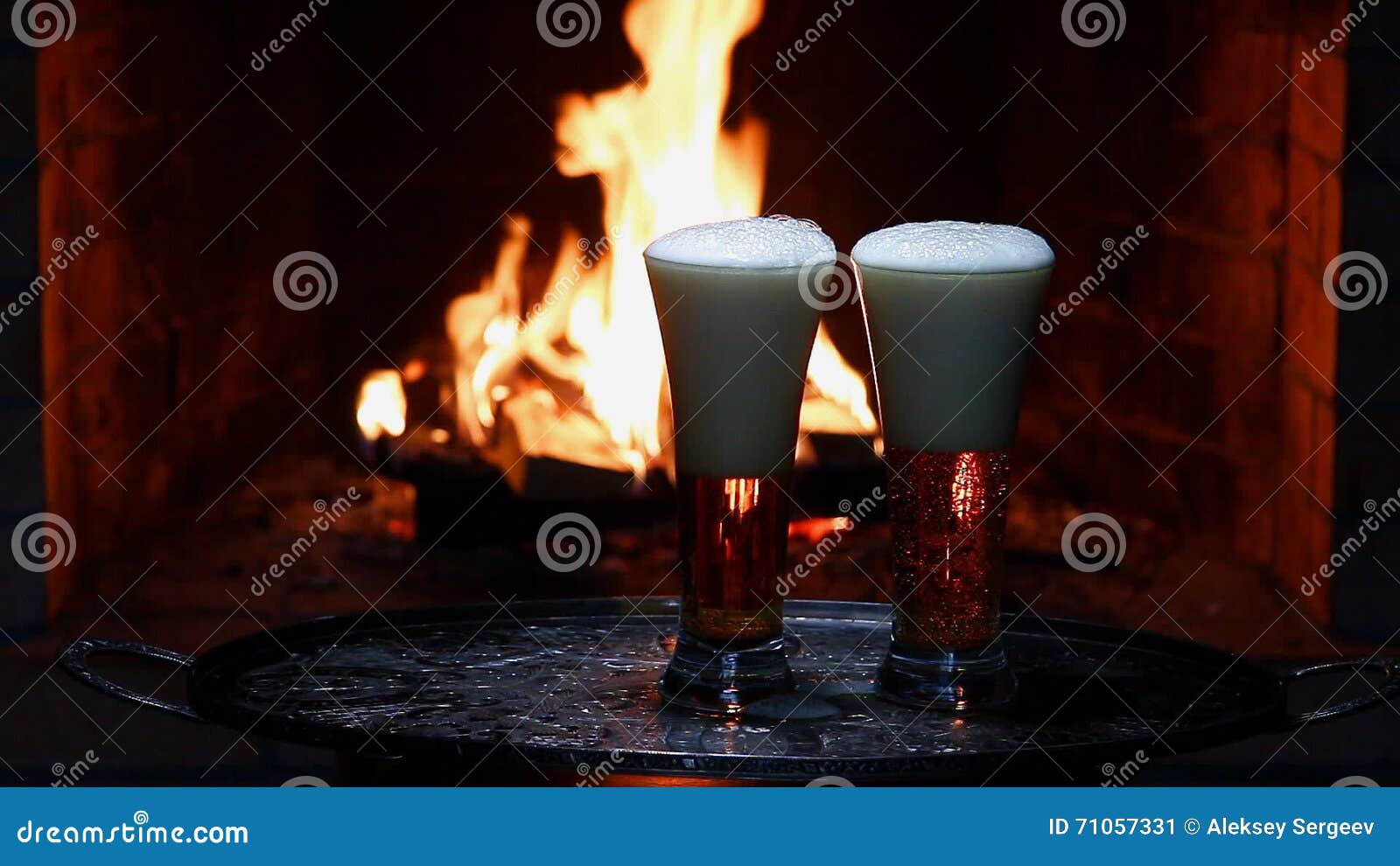 Two Beers with Flame on Background Stock Video - Video of light, lager ...
