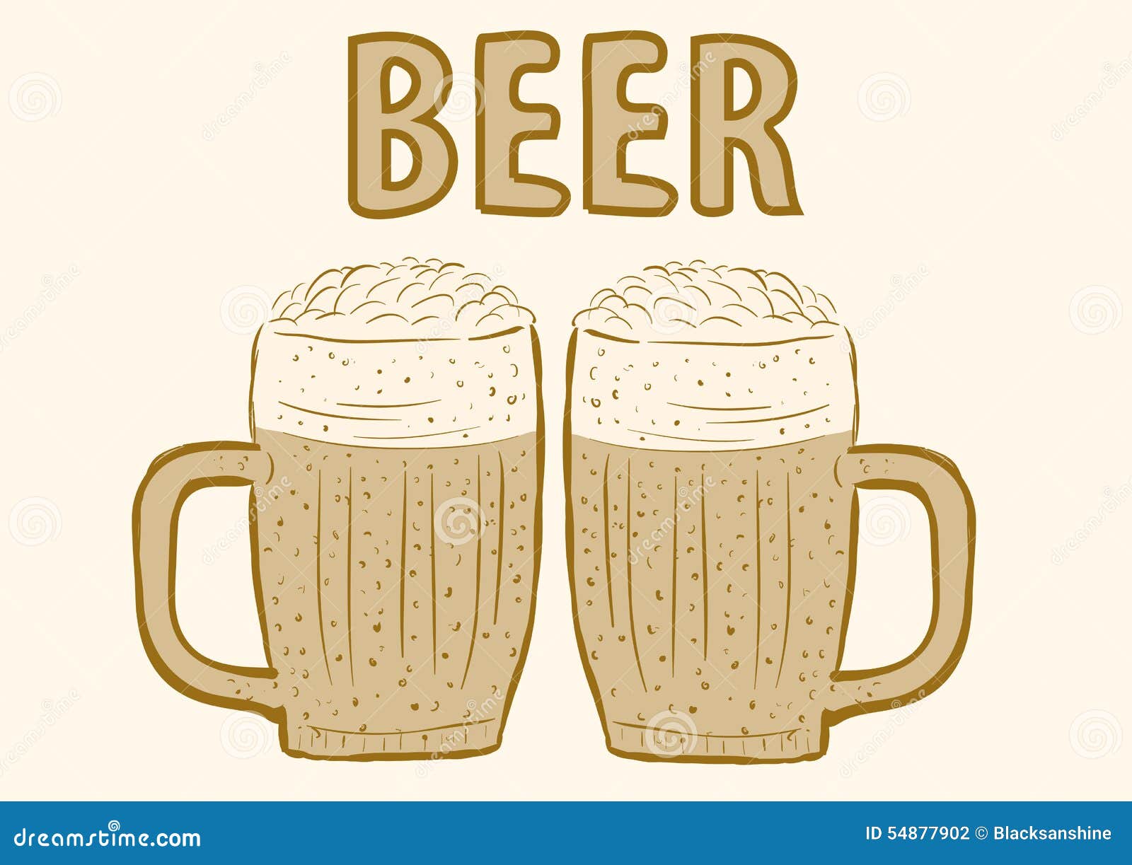 Two beers stock vector. Illustration of graphics, foam - 54877902