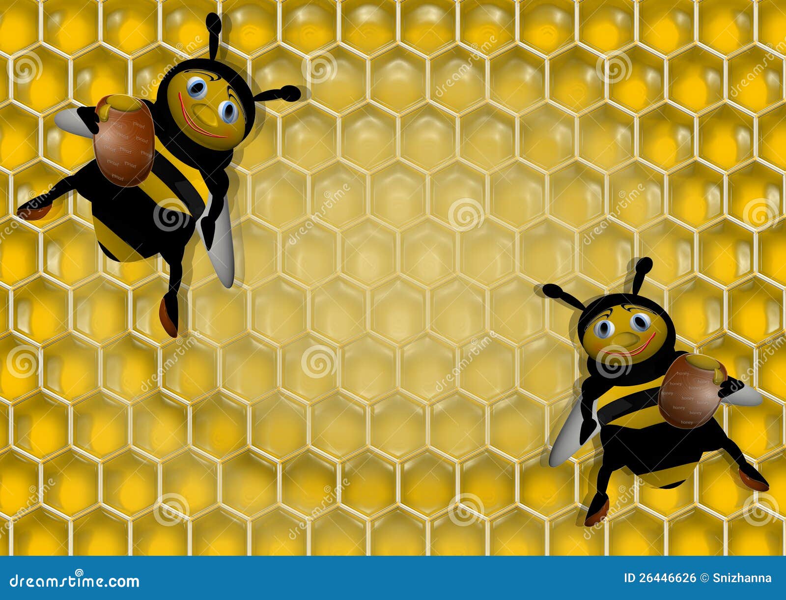 Two bees stock illustration. Illustration of graphic - 26446626
