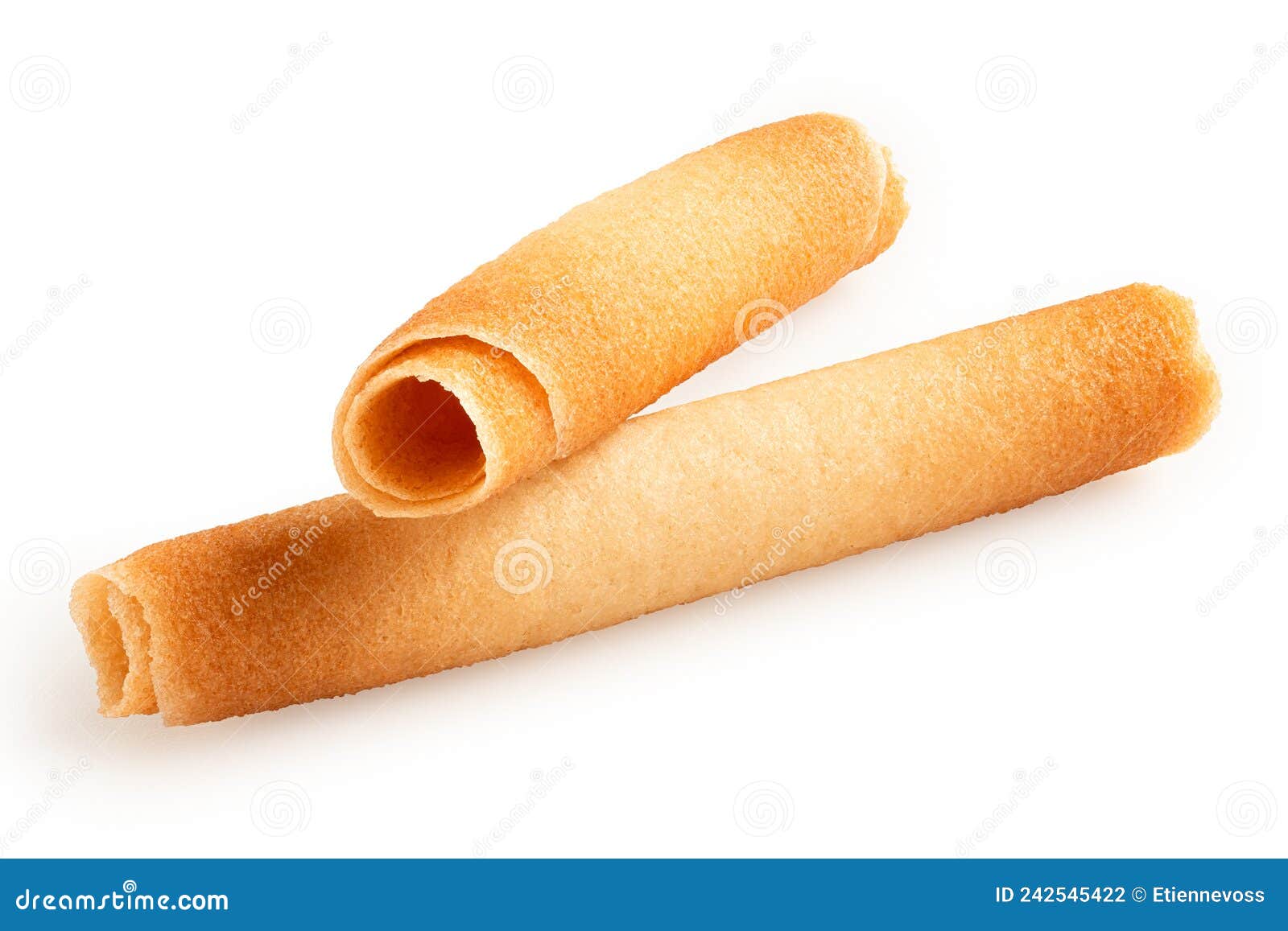Belgian Tuile Biscuit Curls Stock Photo - Image of cigar, tube: 242545422