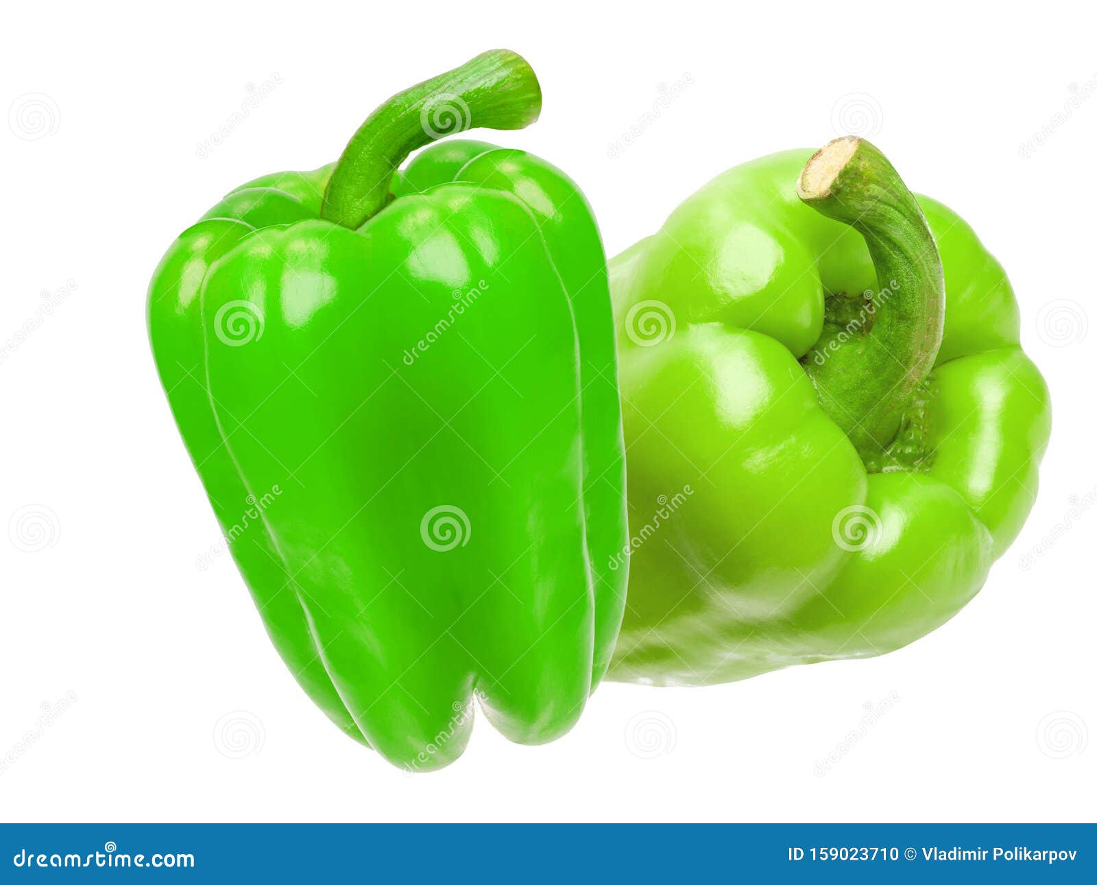 Two Bell Peppers Isolated on White Stock Photo - Image of group ...