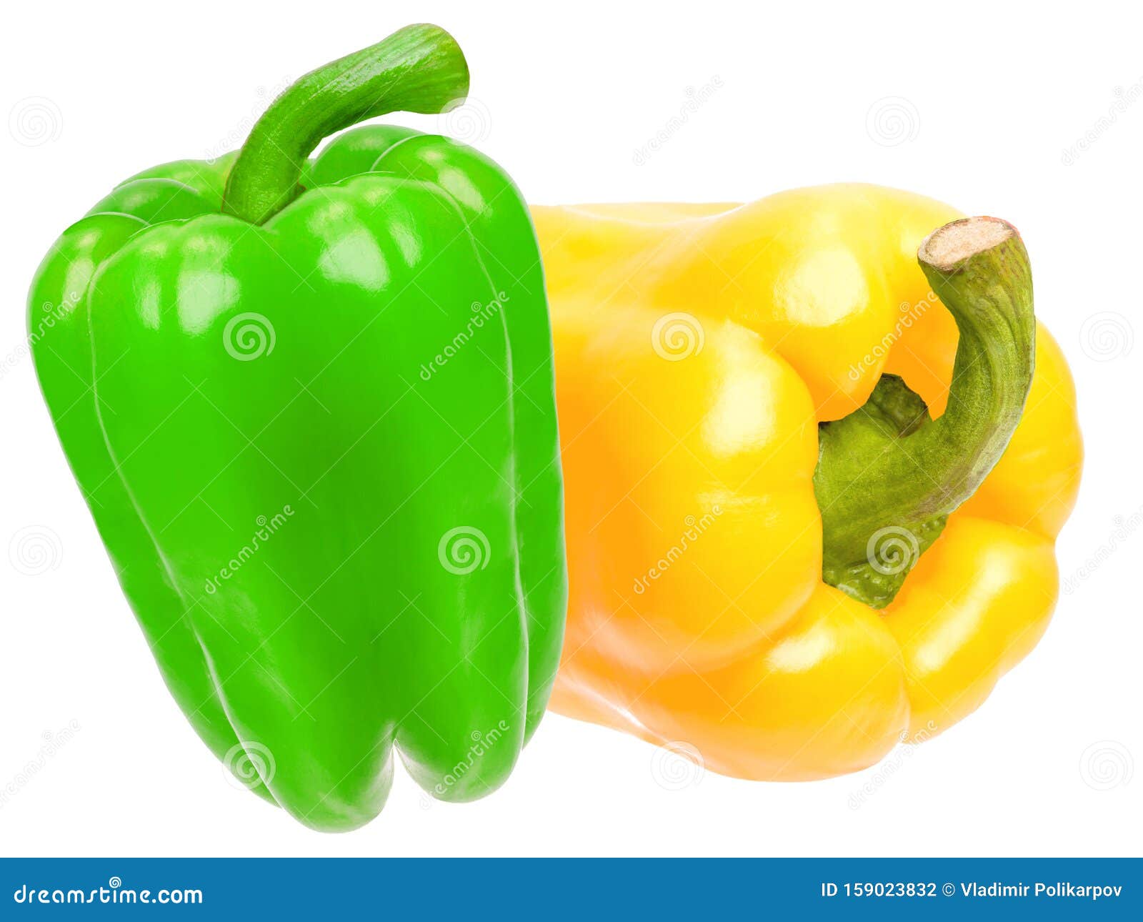Two Bell Peppers Isolated on White Stock Photo - Image of cooking ...