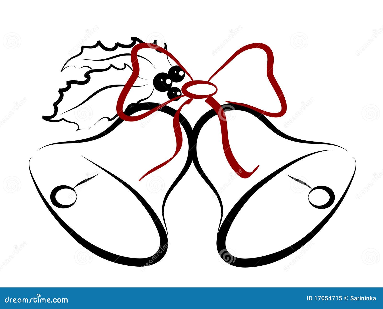 Two bells stock vector. Illustration of merry, celebrate - 17054715