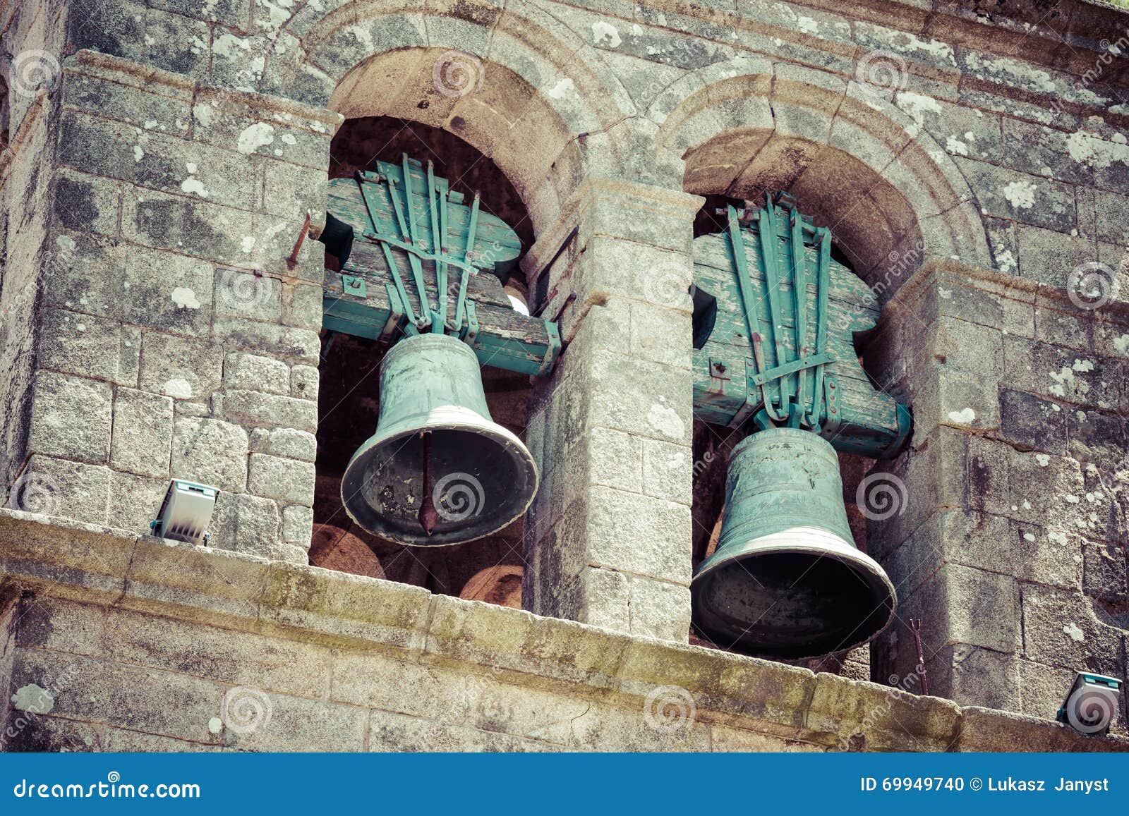 Two bells in a church stock photo. Image of valladolid - 69949740