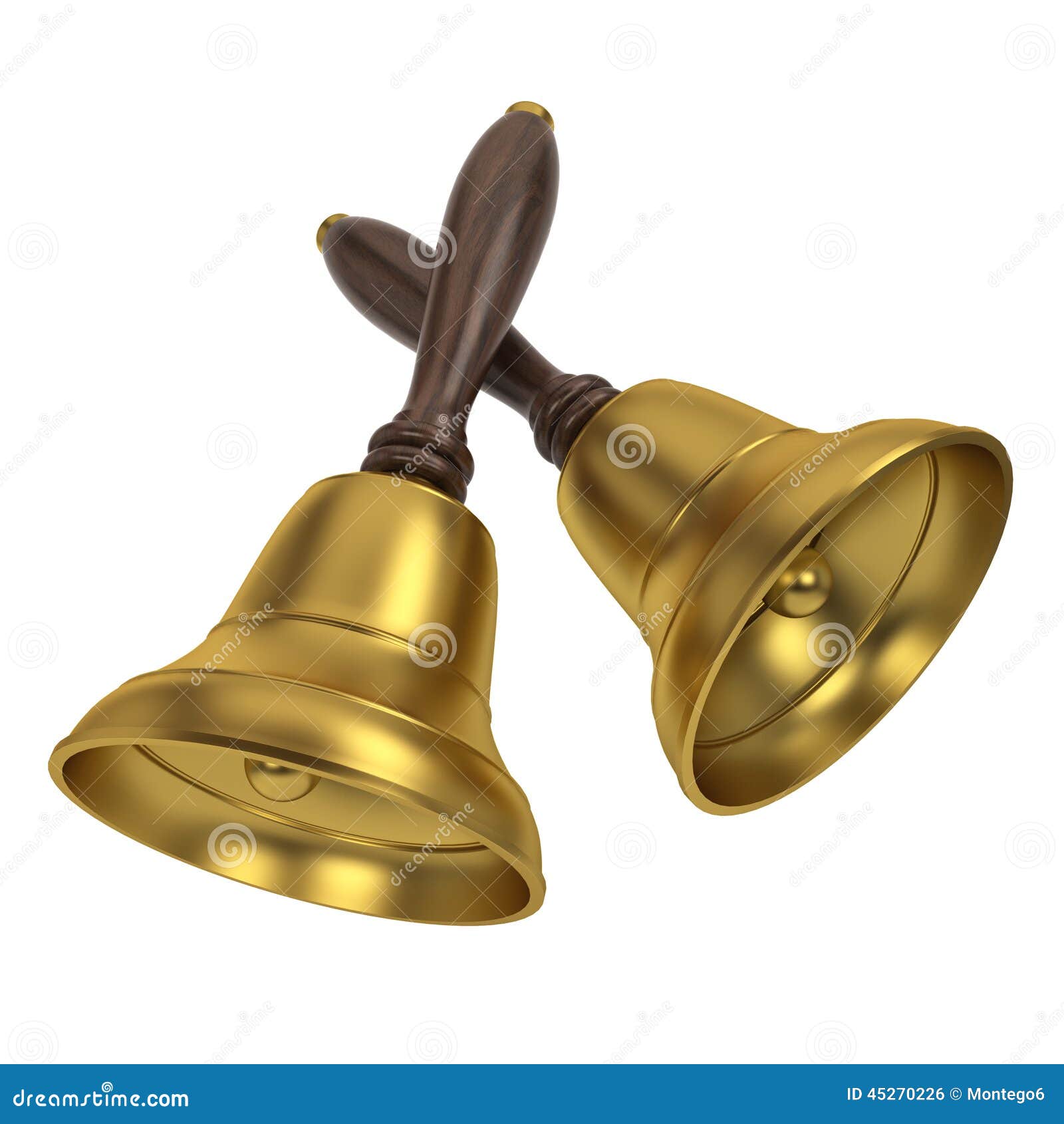 Two bells stock illustration. Illustration of bell, render - 45270226