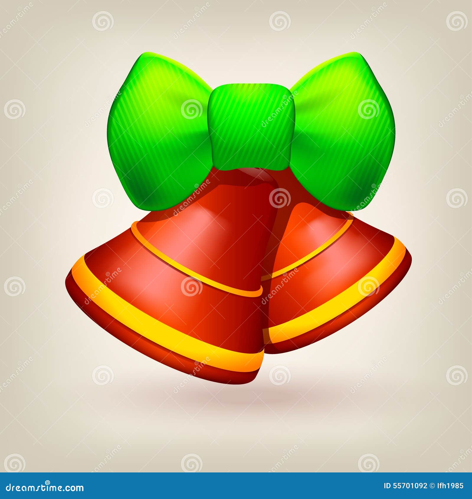 Two bells stock vector. Illustration of christmas, bell - 55701092