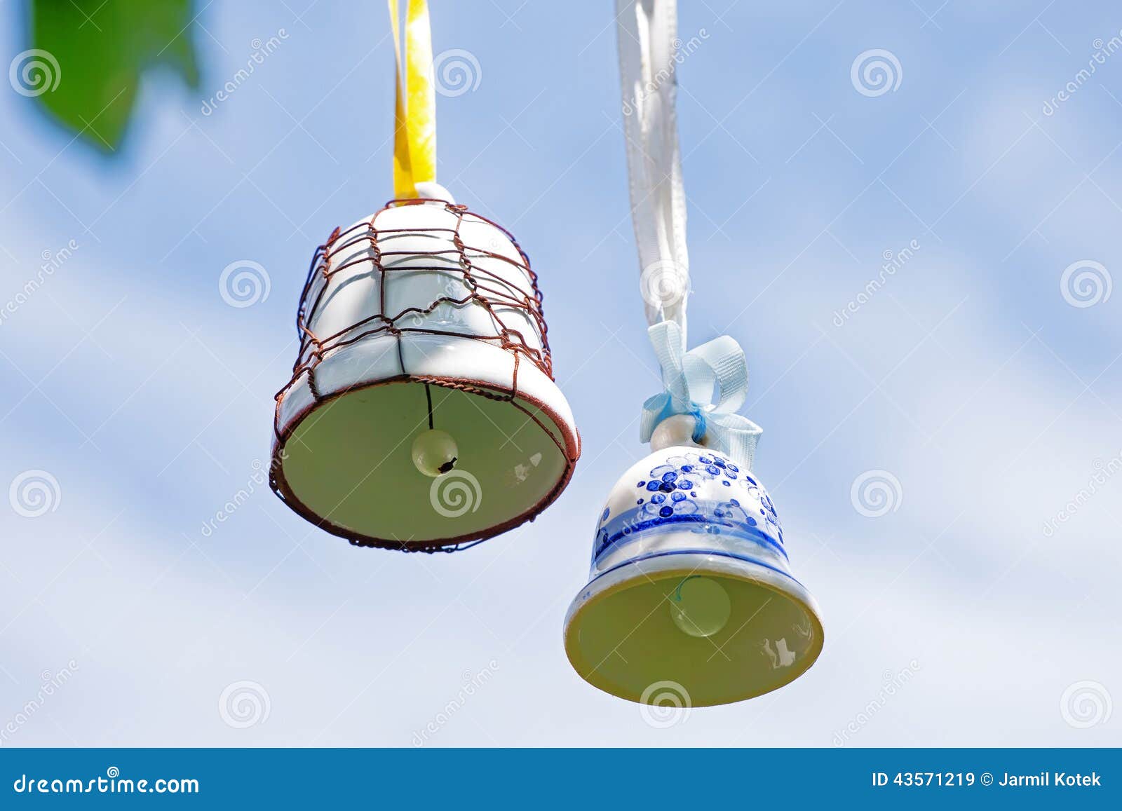 Two bells stock image. Image of porcelain, decorate, christmas - 43571219