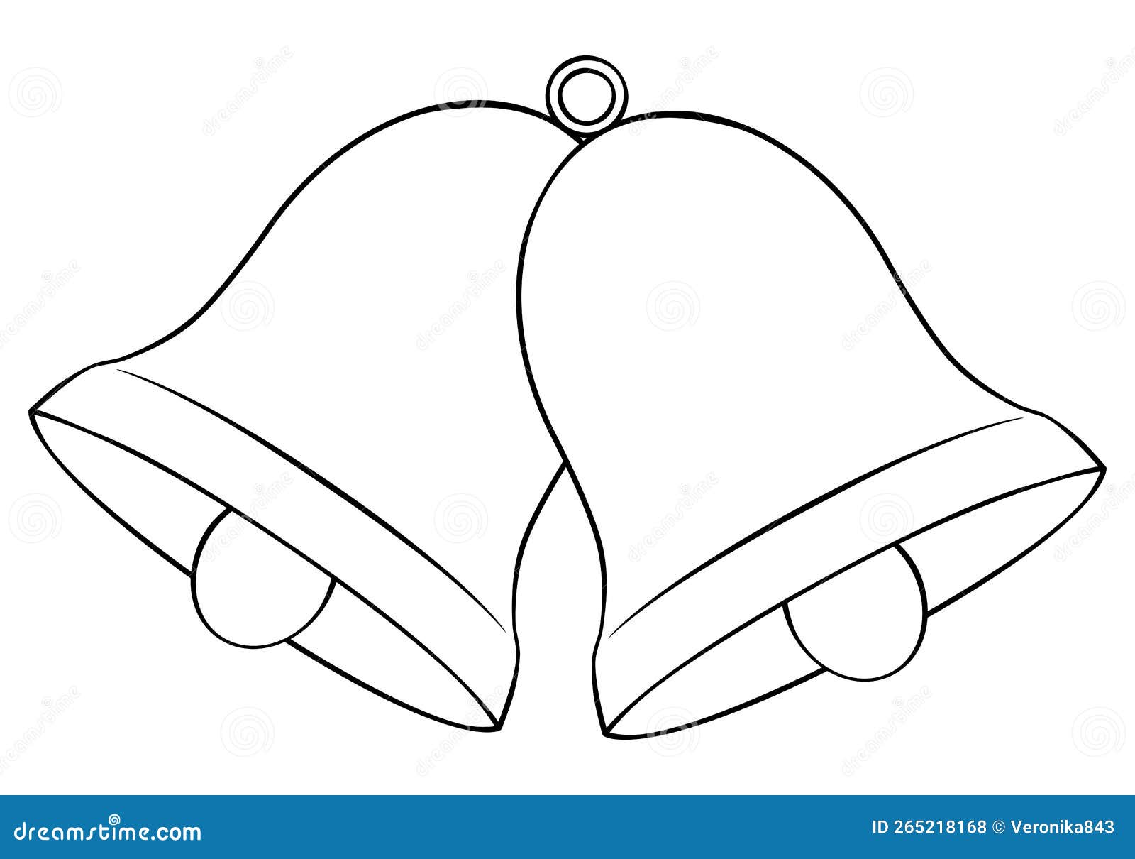Bells Outline Set Icon. Bell Vector Illustration Isolated On White ...
