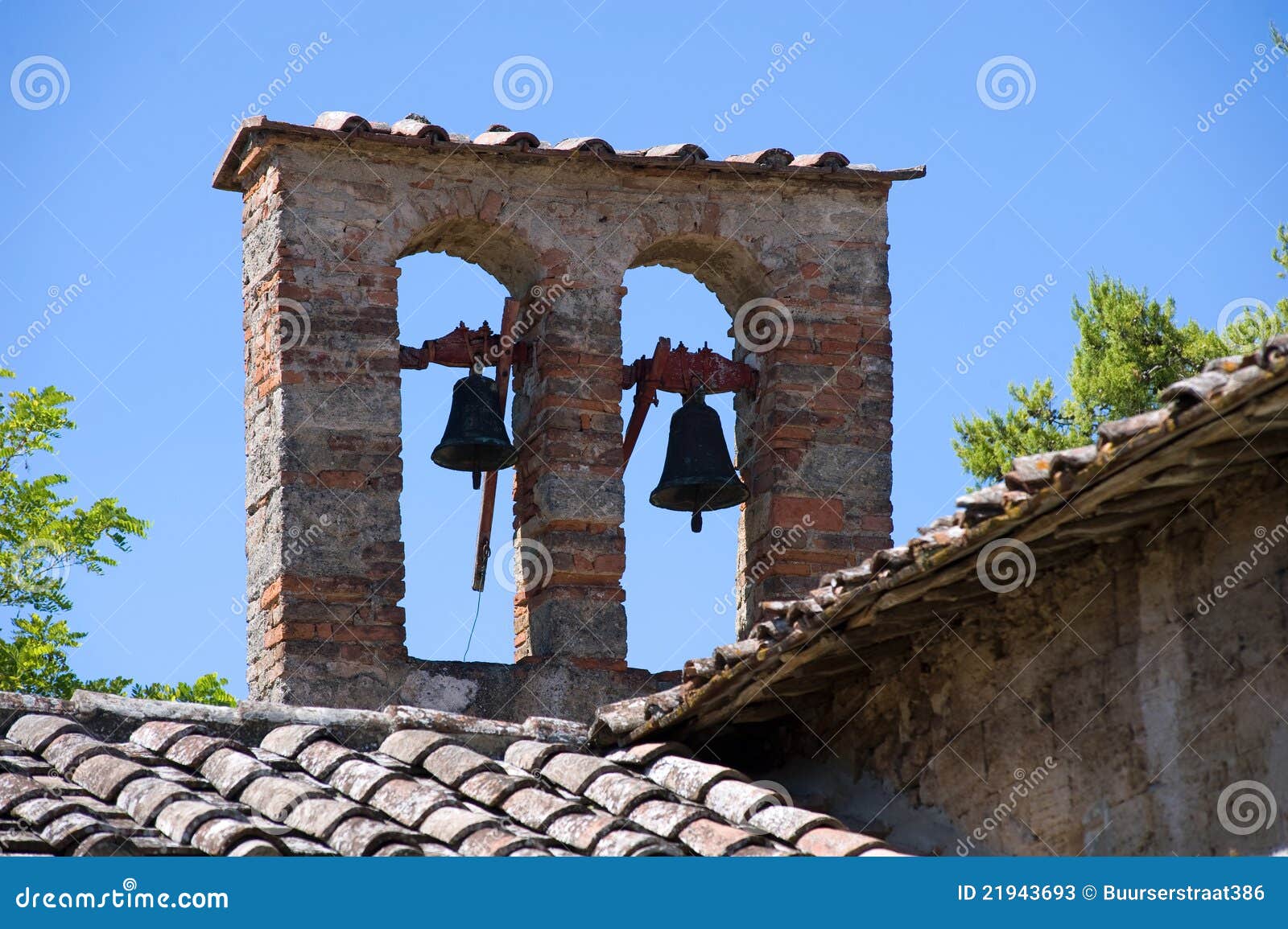 Two bells in tower stock image. Image of build, religion - 21943693