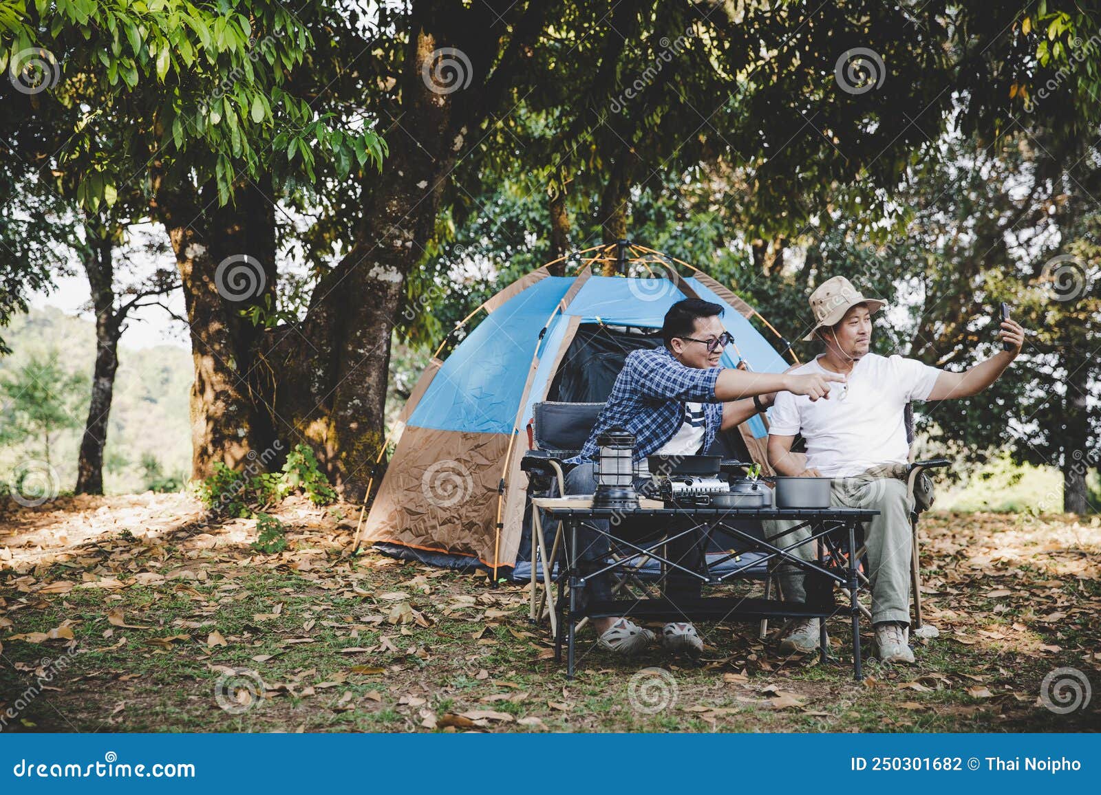 Two Best Friends Go Camping Stock Photo - Image of healthy, summer ...