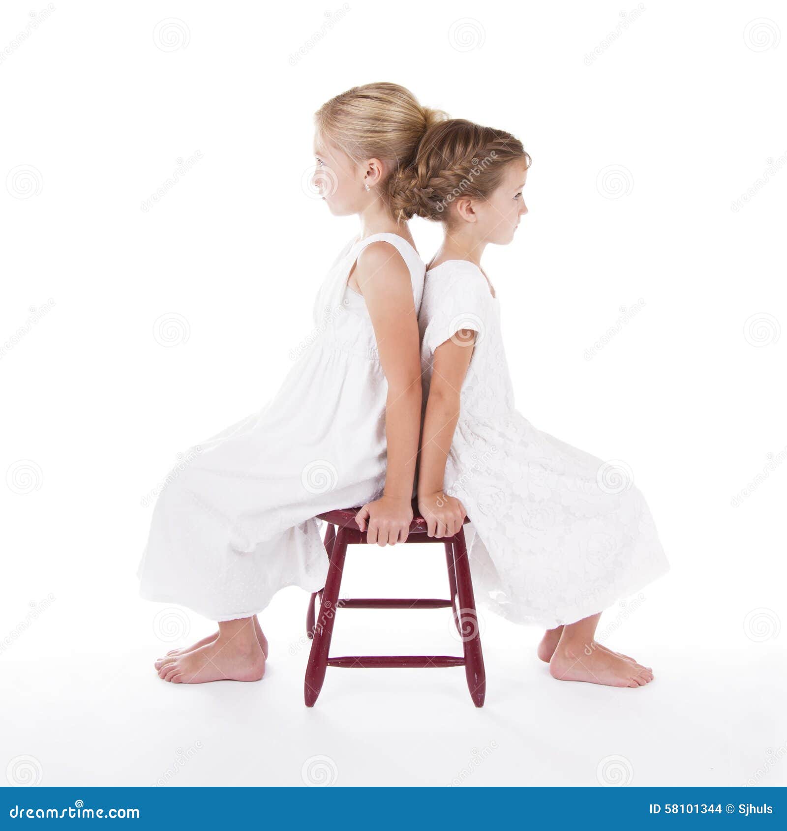Two Best Friends Sitting Back To Back Stock Photo - Image of beautiful ...