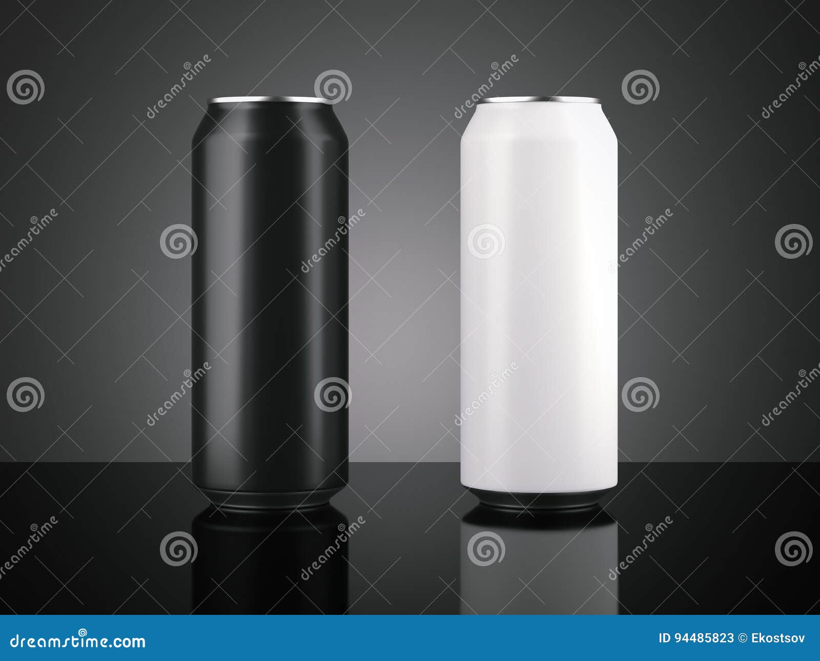 Two Big Aluminum Can. 3d Rendering Stock Illustration - Illustration of ...