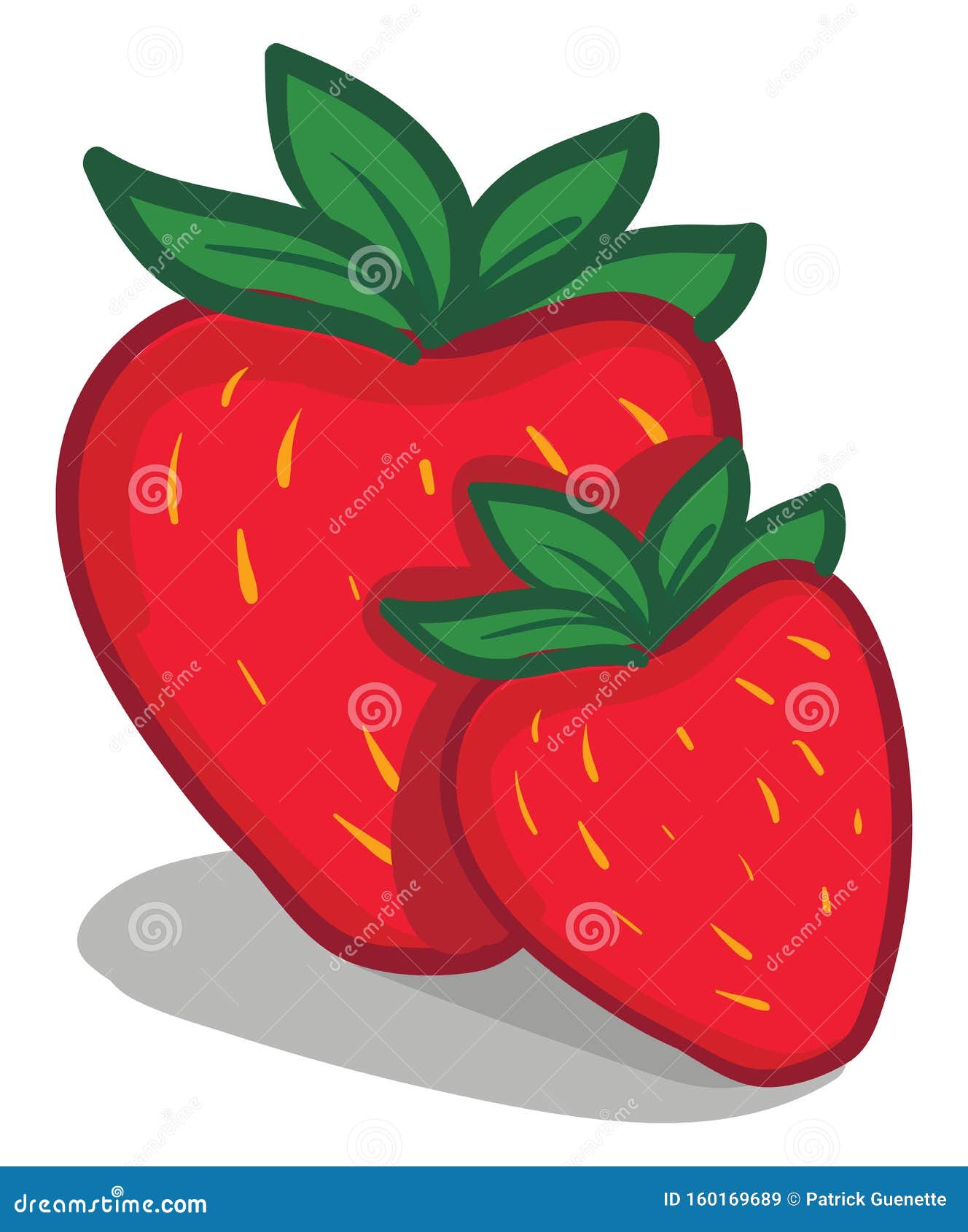 Two Strawberries, Vector or Color Illustration Stock Vector ...