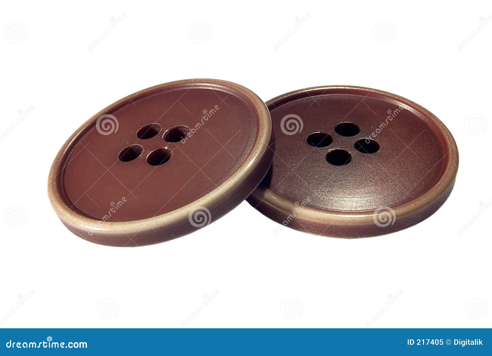 Two big buttons stock image. Image of four, stud, crafts - 217405