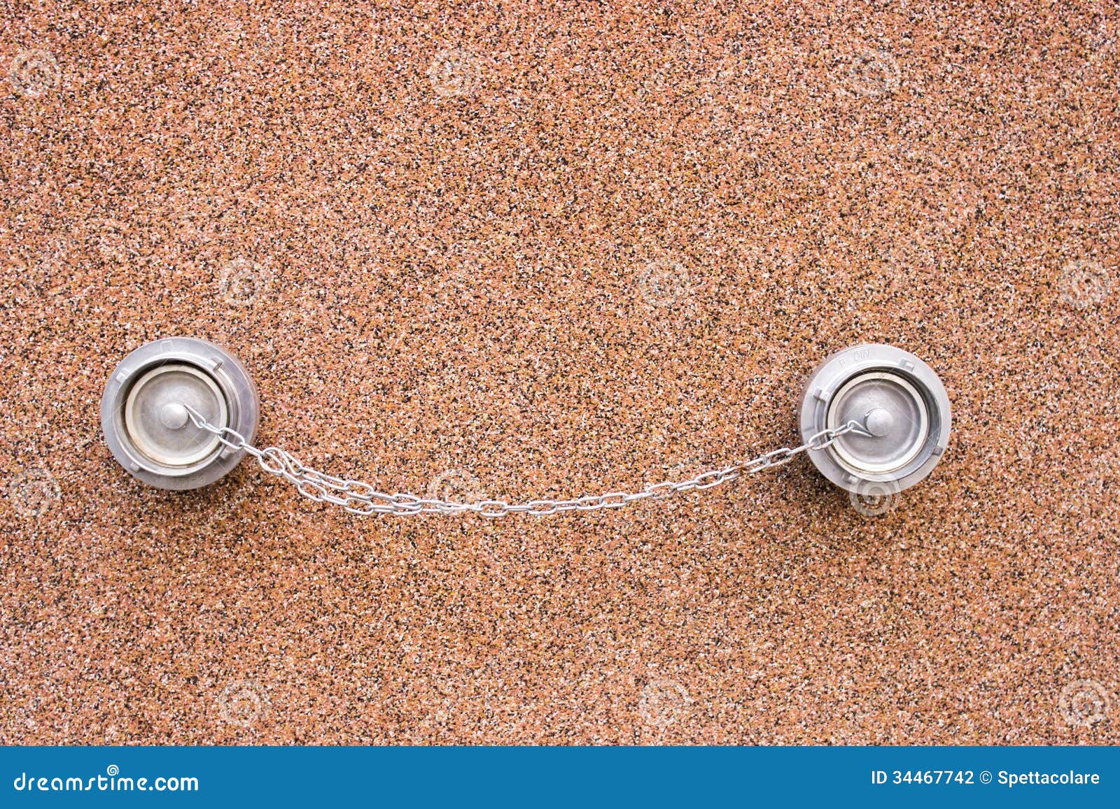 Two Big Connections for Water on Wall Stock Photo - Image of business ...