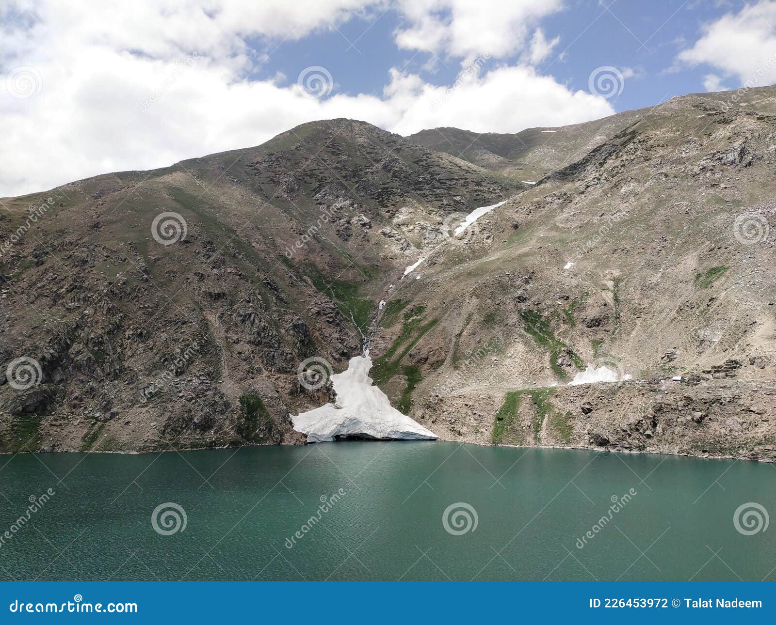 Two Big Mountains and with Lake. Stock Photo - Image of terrain, valley ...