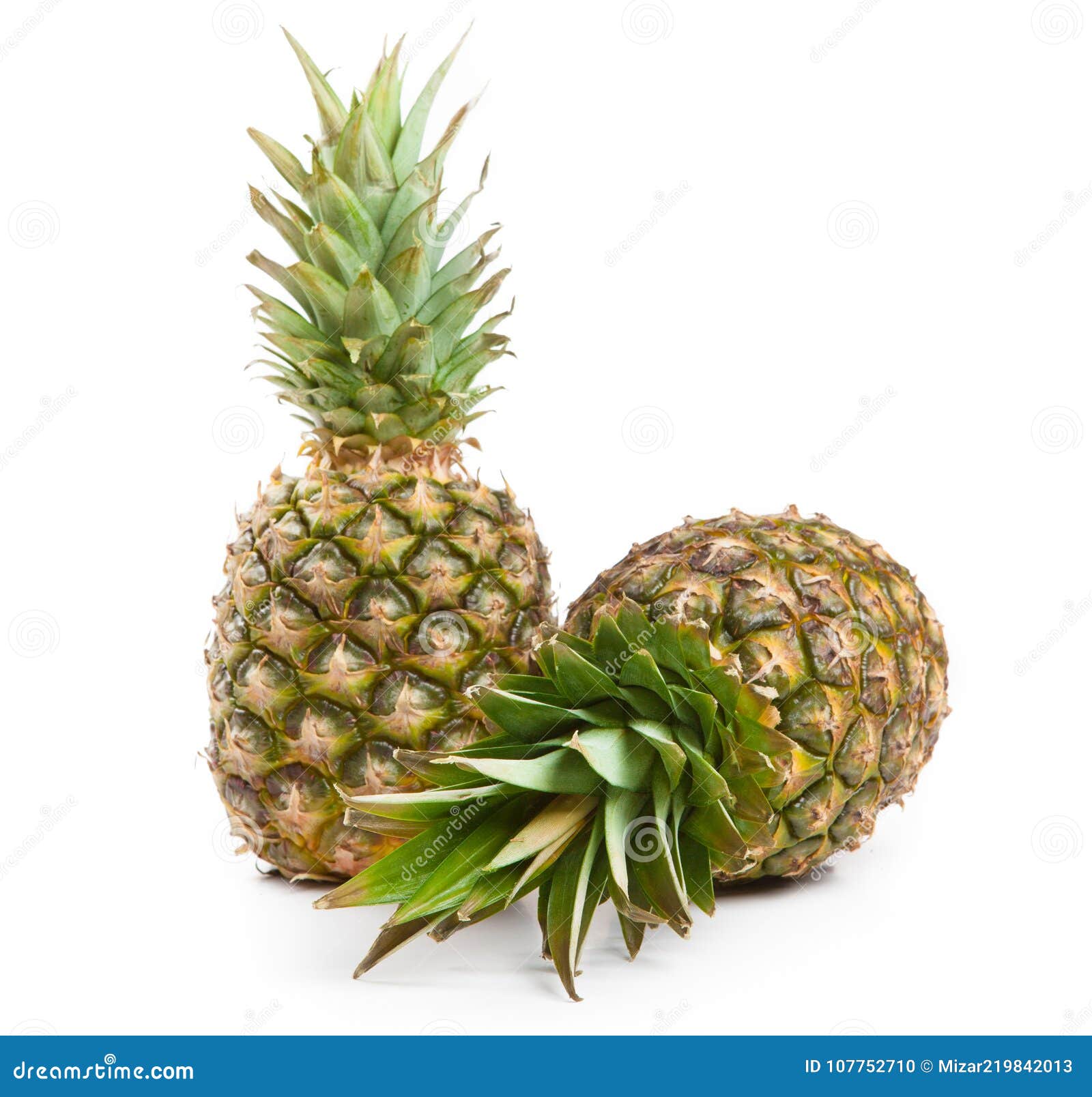 Two Big Pineapples on a White Background Stock Photo - Image of helpful ...