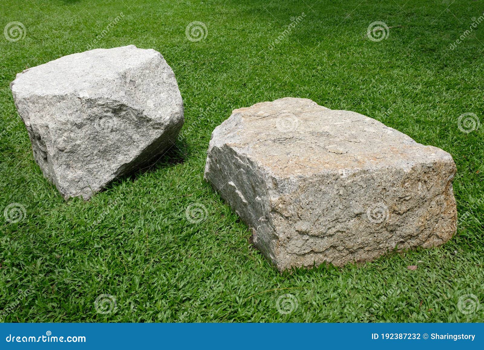 Two big stone on grass stock photo. Image of outdoors - 192387232