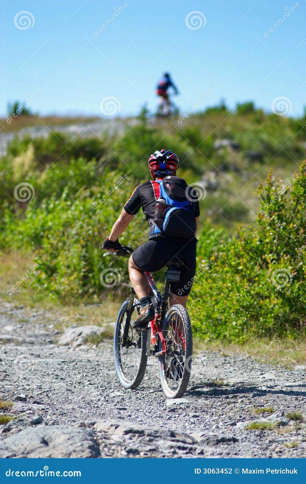 Two bikers uphill stock photo. Image of bicycle, swift - 3063452