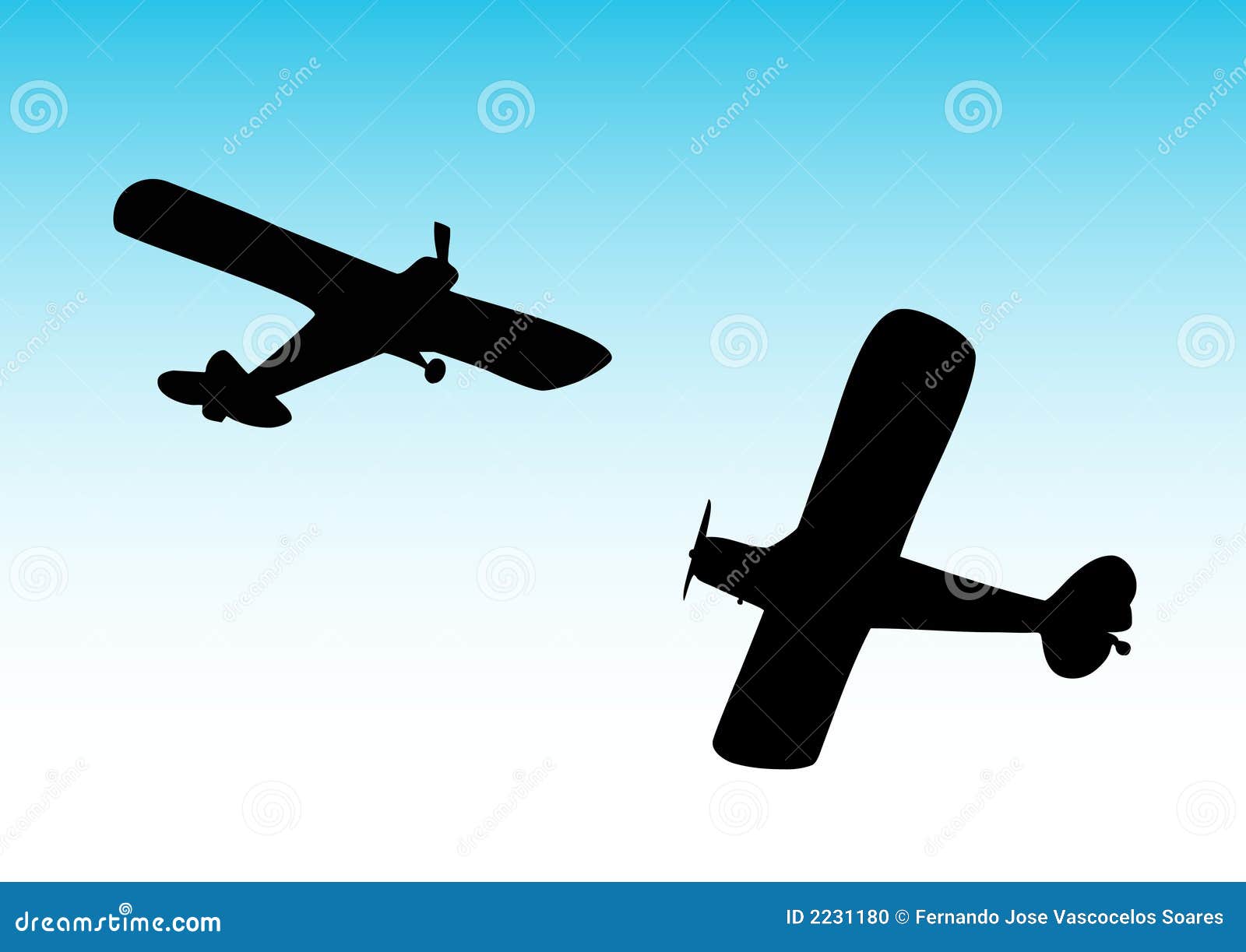 Two biplane stock vector. Illustration of outline, scalable - 2231180
