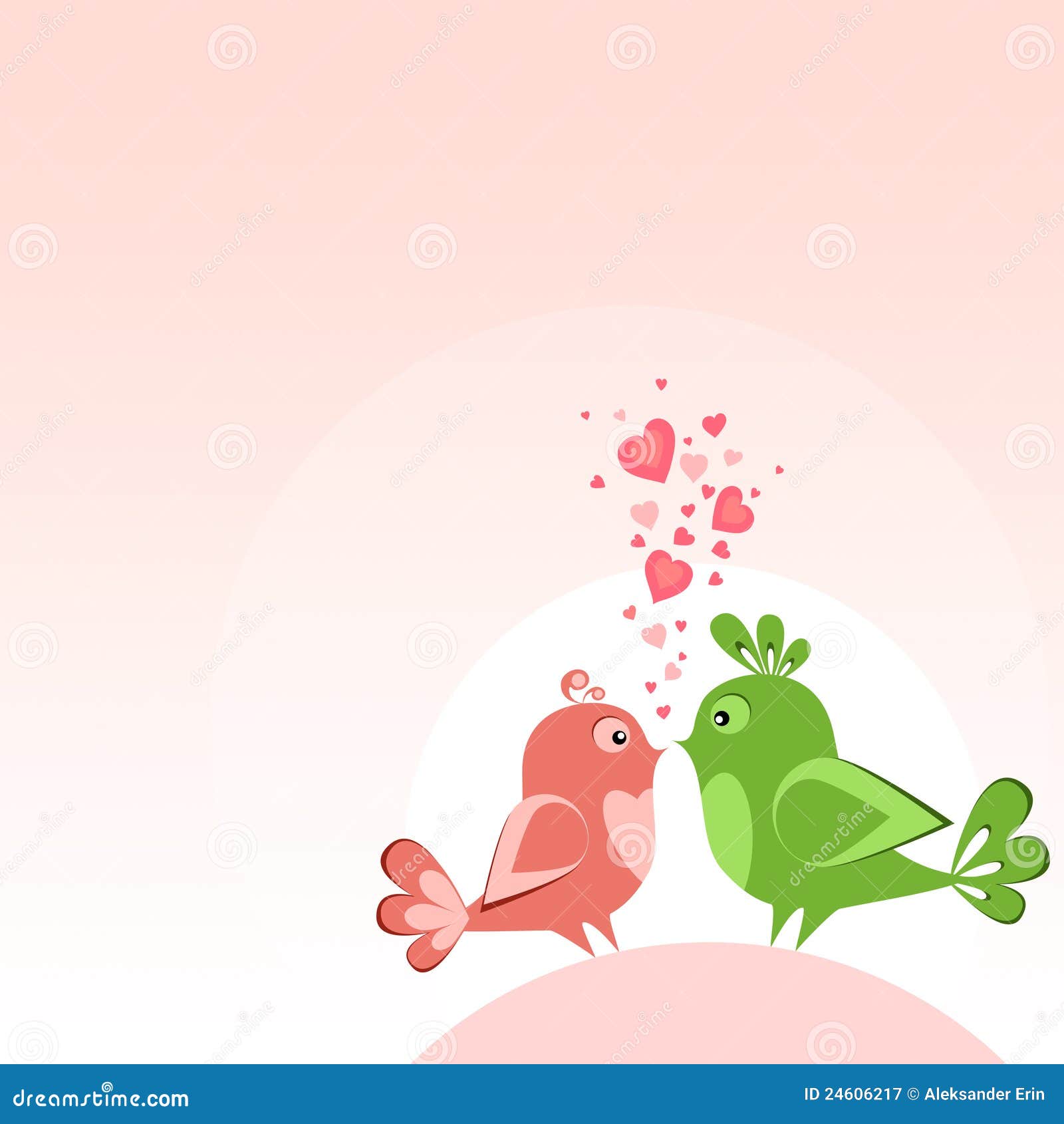 Two birds in love stock illustration. Illustration of greeting - 24606217