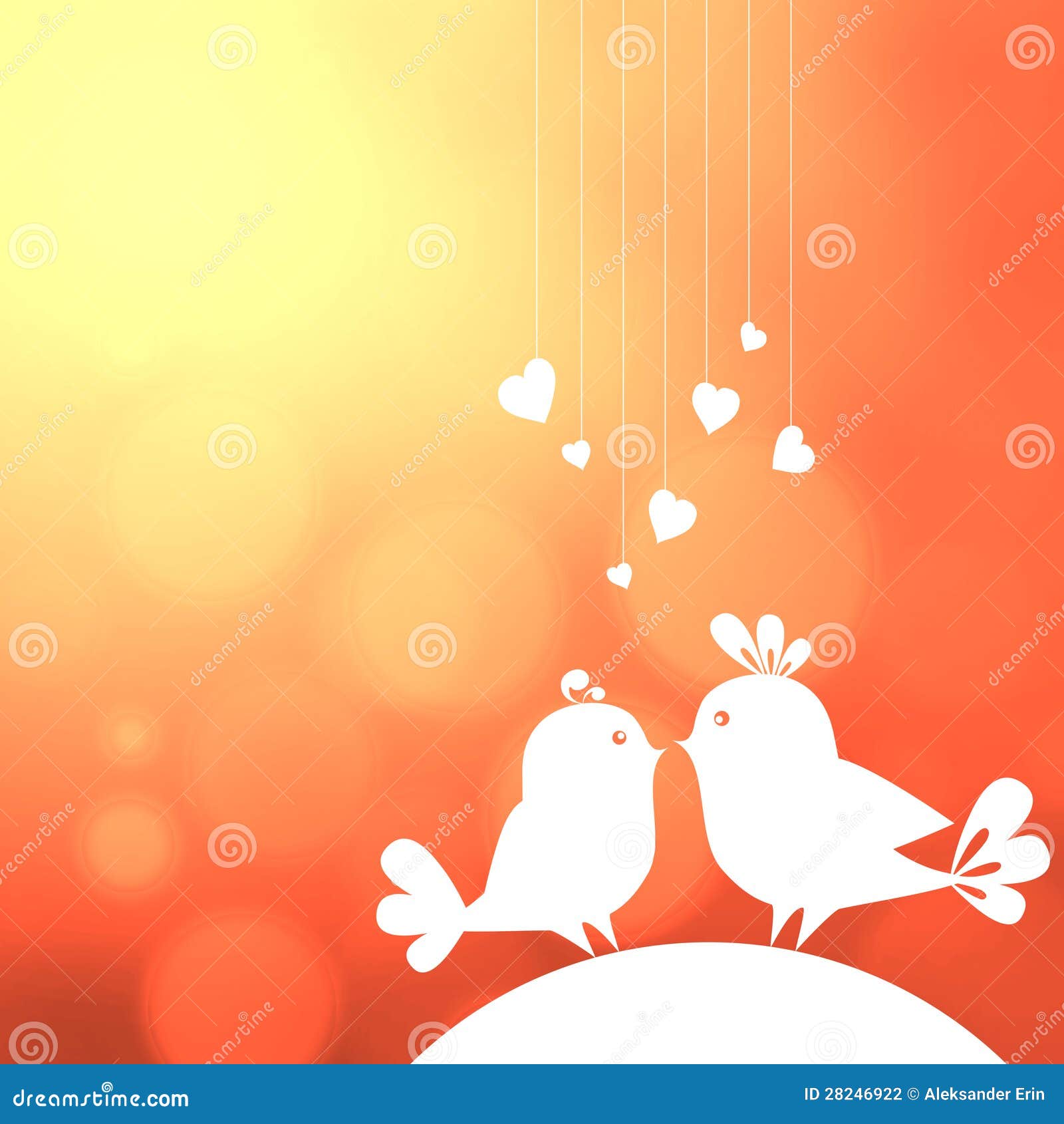 Two birds in love stock illustration. Illustration of male - 28246922