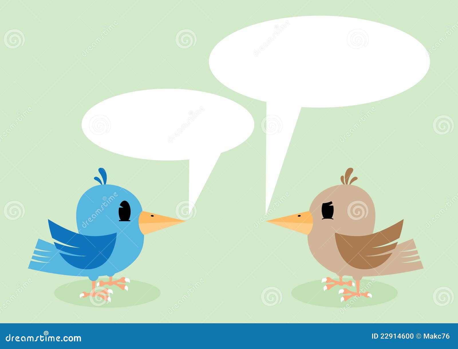 Two birds talking stock vector. Illustration of cute - 22914600