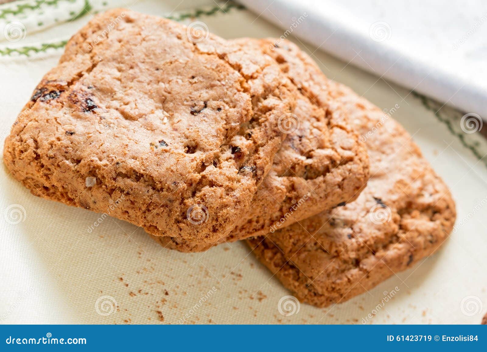 Two biscuits stock image. Image of cocoa, brown, diet - 61423719