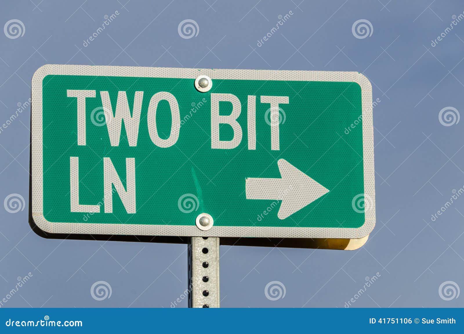 Two Bit Ln Sign stock photo. Image of information, signs - 41751106