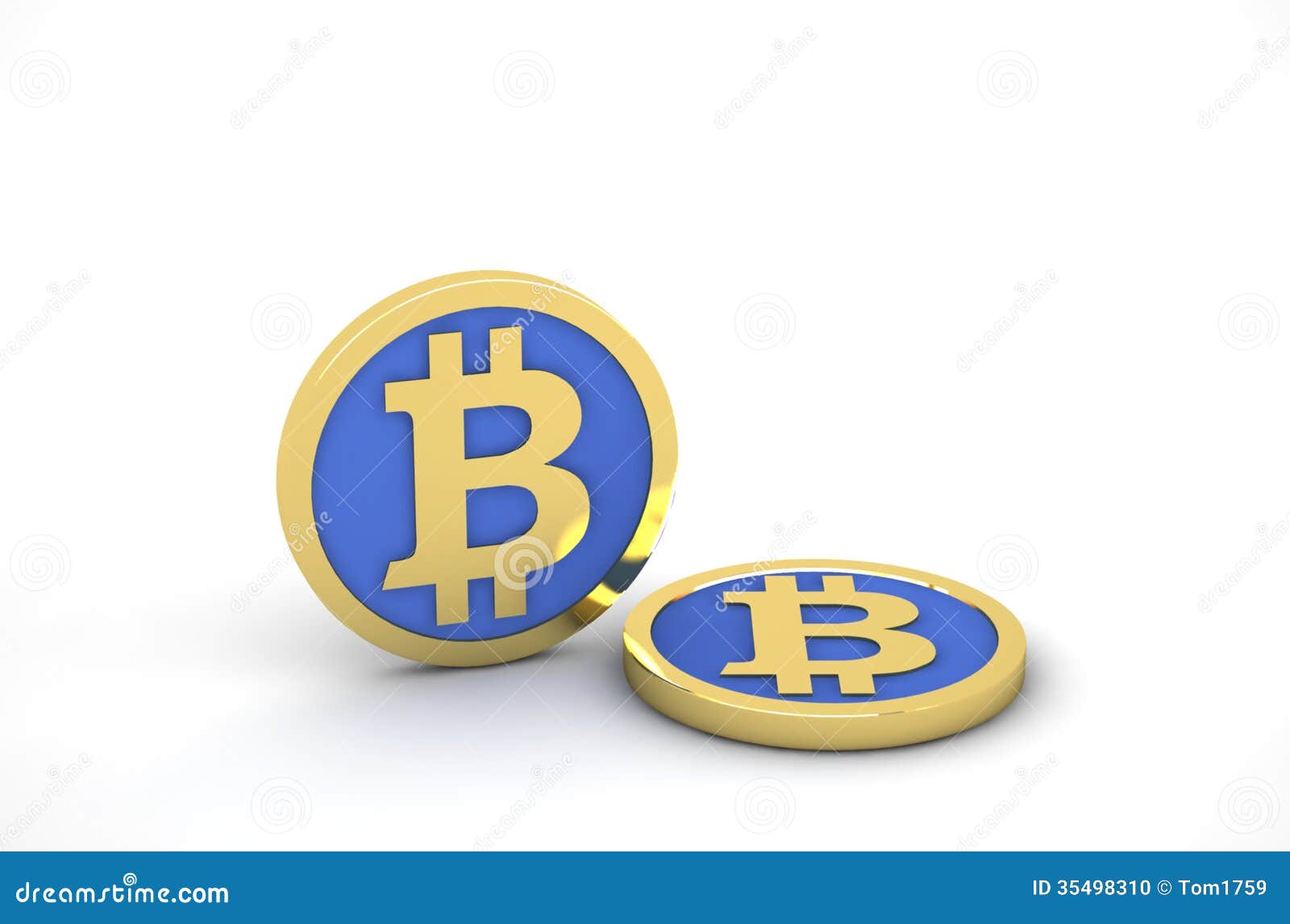 Two bitcoins stock illustration. Illustration of bitcoin - 35498310