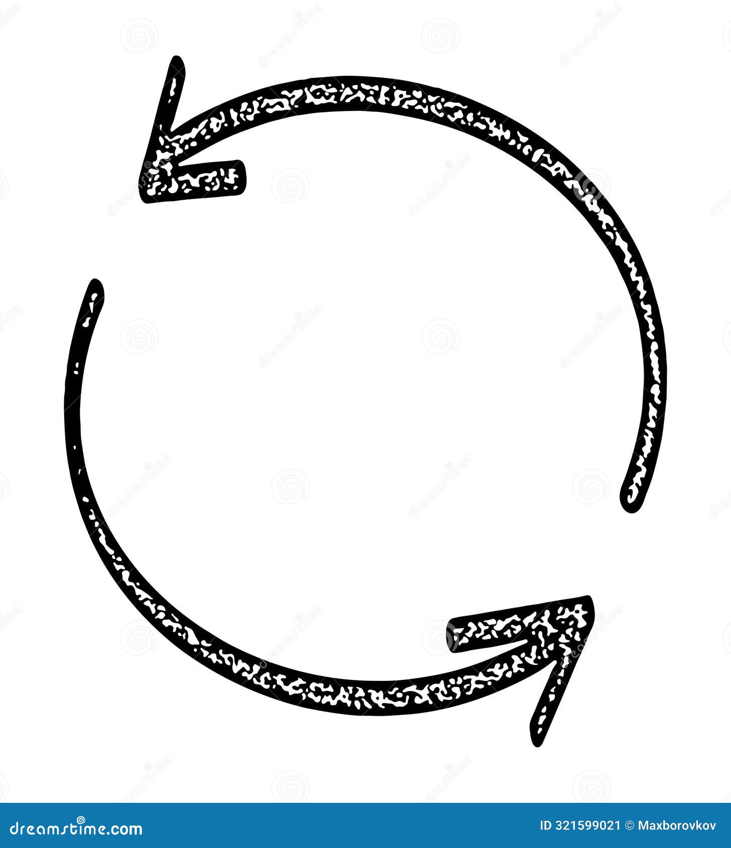 Circular Arrows in Black Grunge Sign Stock Vector - Illustration of ...