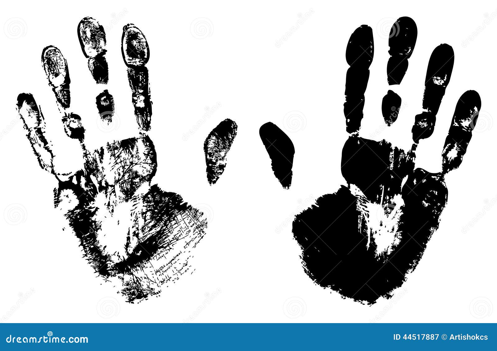 Hand Prints Two Stock Illustrations – 724 Hand Prints Two Stock ...