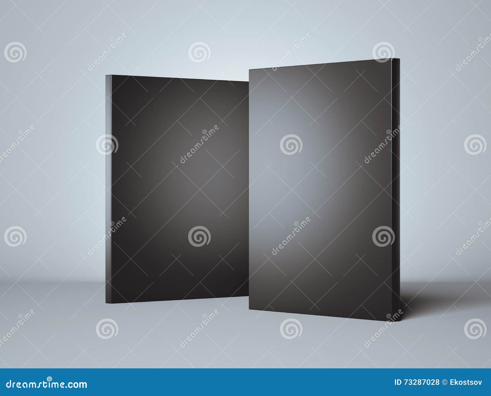 Two Black Boxes. 3d Rendering Stock Illustration - Illustration of ...