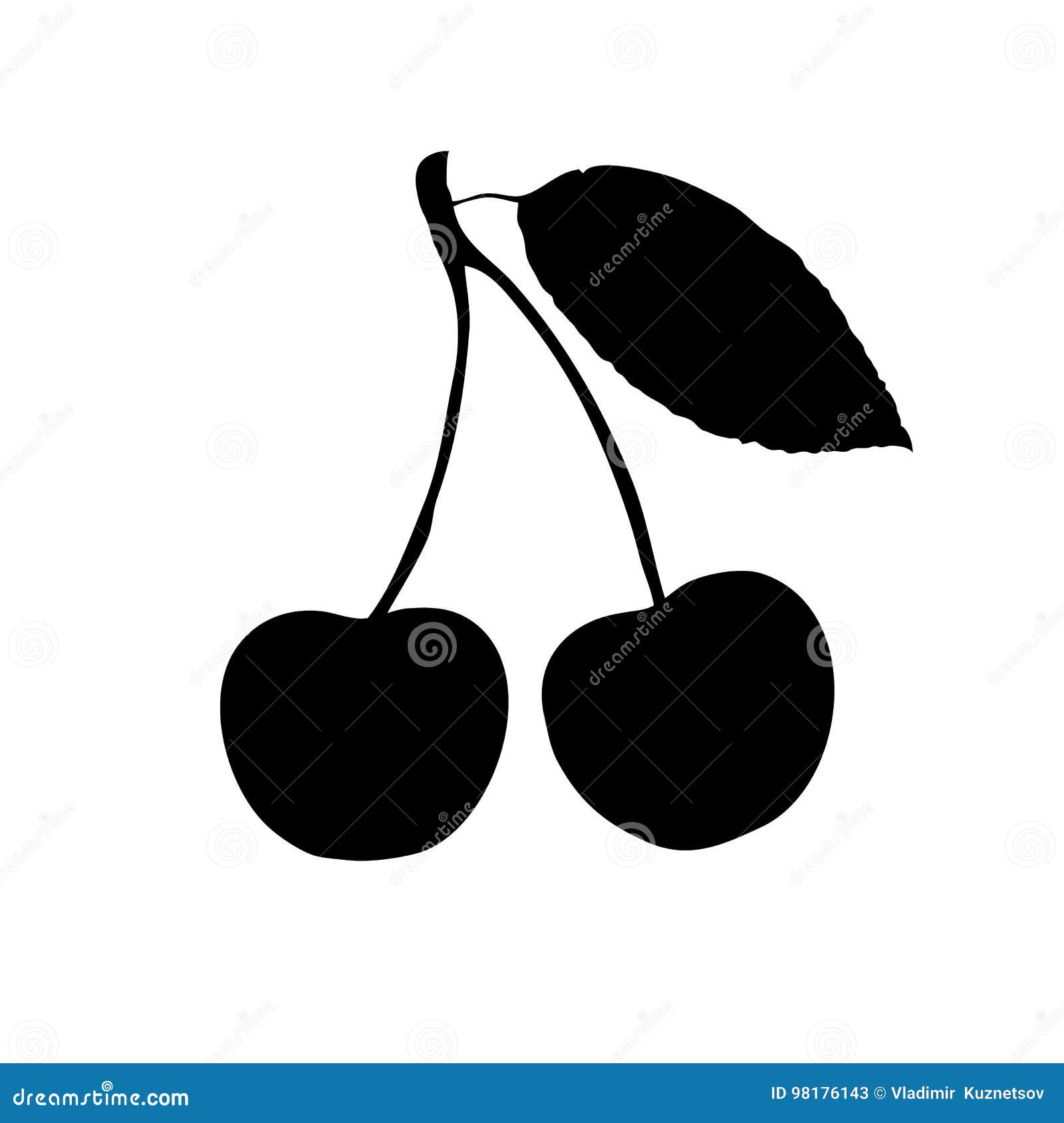 Cherries Silhouette Stock Illustrations – 1,194 Cherries Silhouette ...