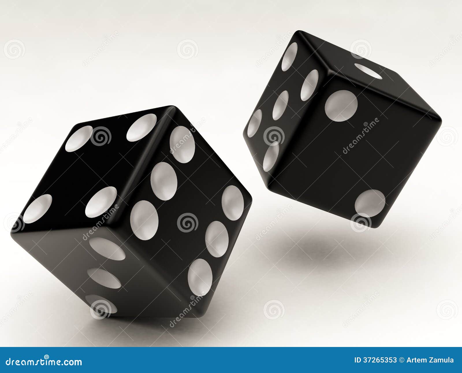 Two black dices falling stock illustration. Illustration of cube - 37265353