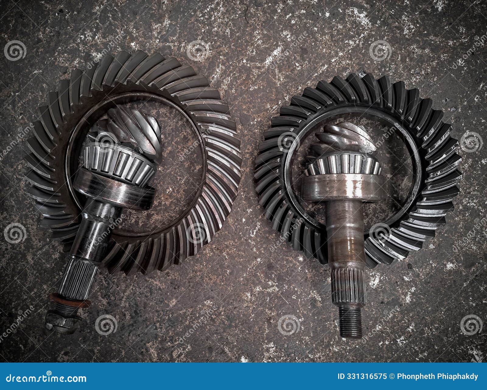 Two Black Gears are Shown Side by Side Stock Image - Image of closeup ...