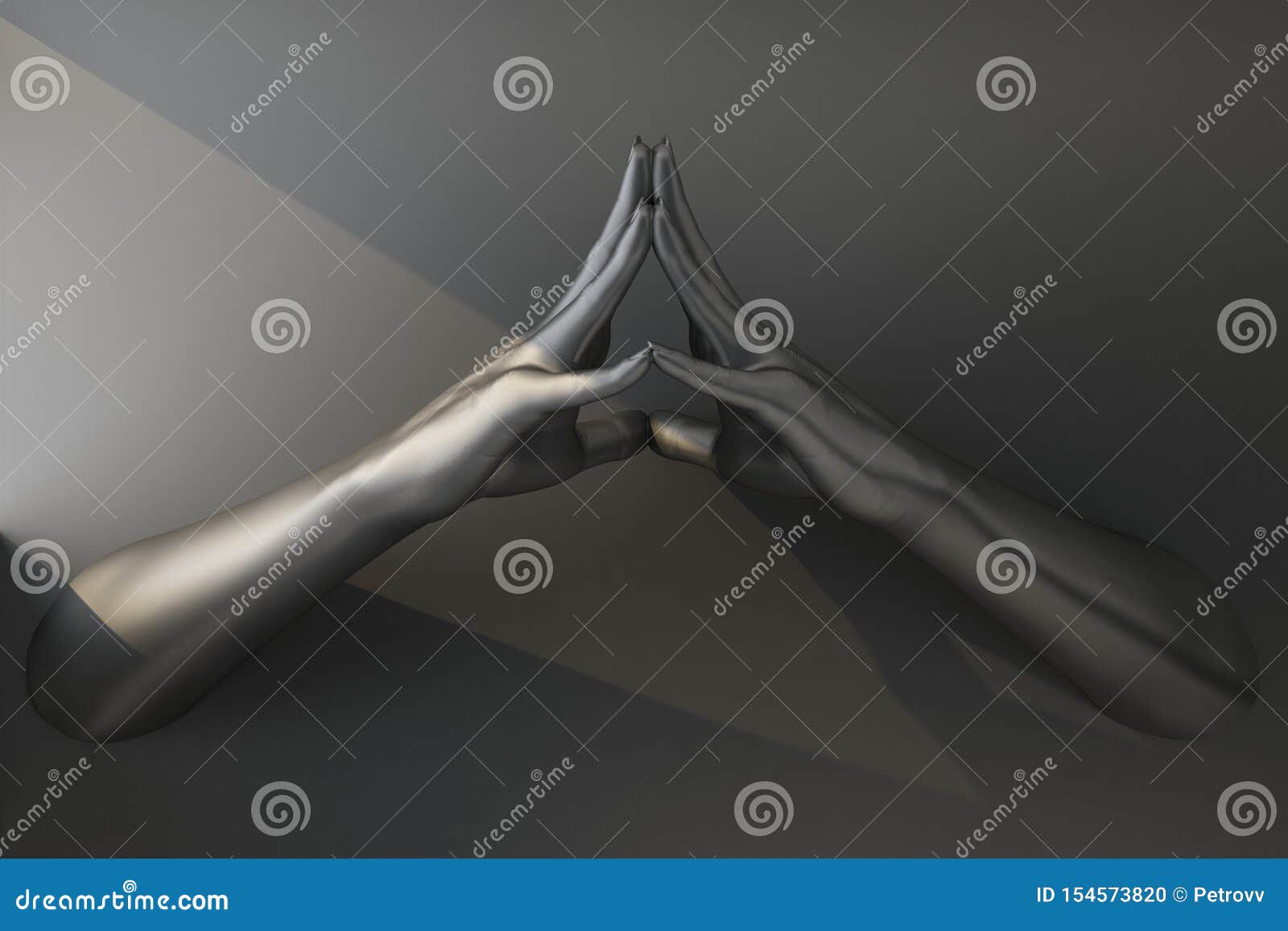 Two Black Hands in a Gesture of Prayer Stock Illustration ...
