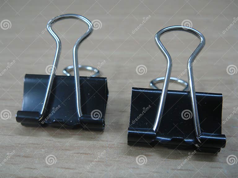 Two Black Paper clip stock photo. Image of business, chrome - 69891538