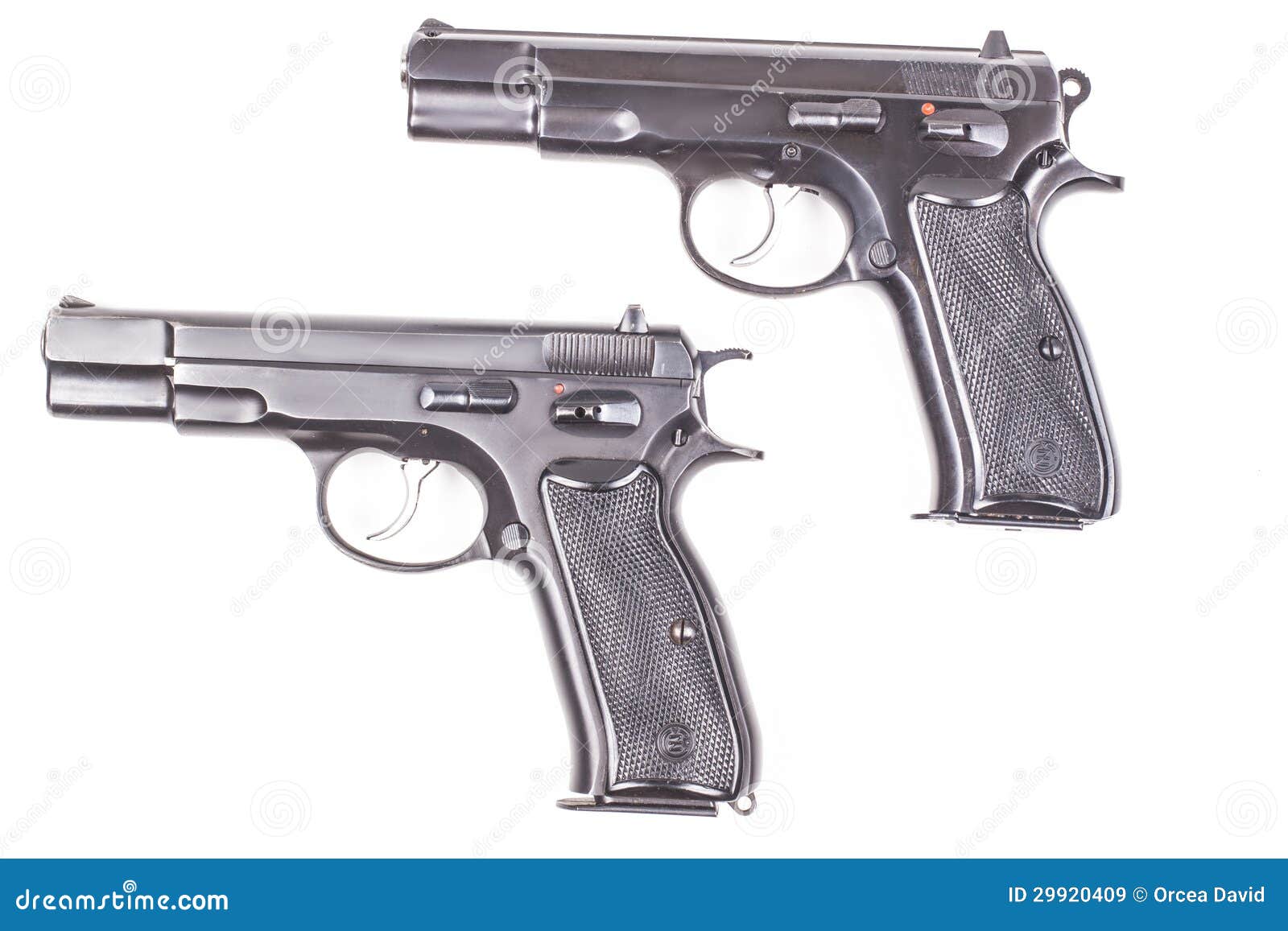 Two Guns stock image. Image of police, isolated, ammunition - 29920409