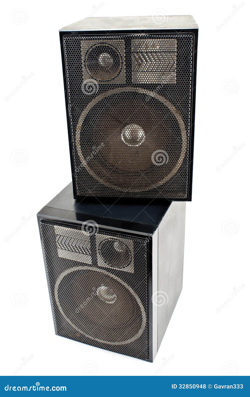 Two black sound speakers stock photo. Image of concert - 32850948