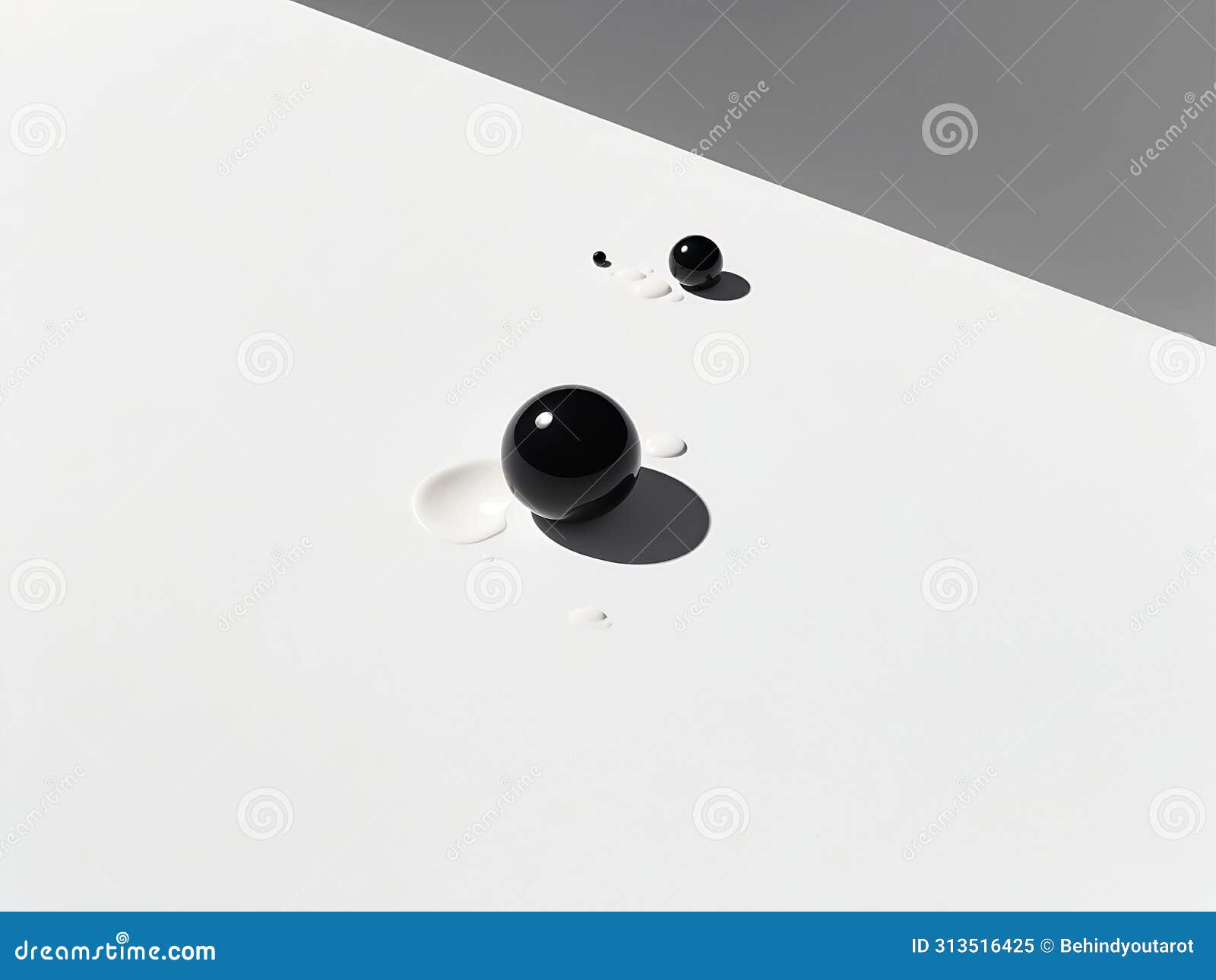 Two Black, Spherical Objects Rest Side-by-side on a Clean, White ...