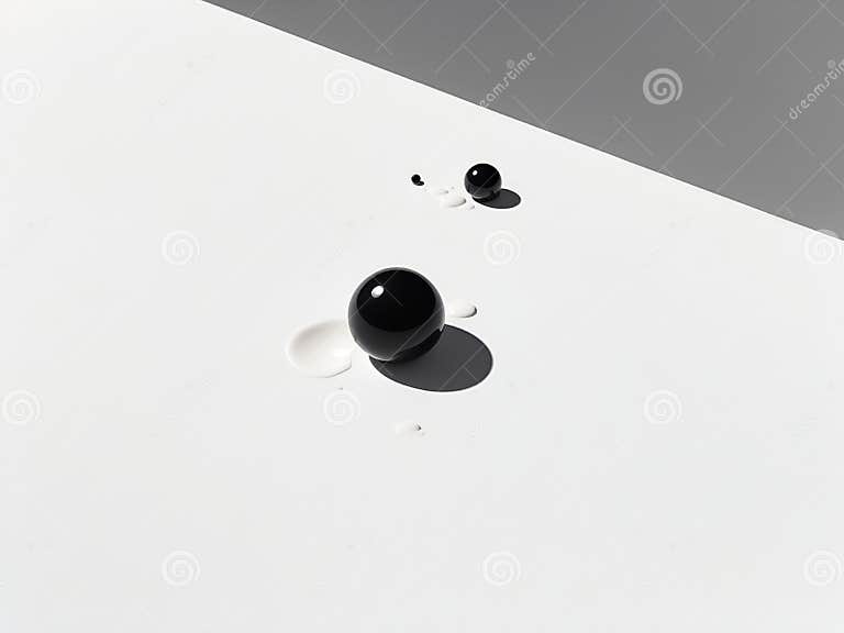 Two Black, Spherical Objects Rest Side-by-side on a Clean, White ...