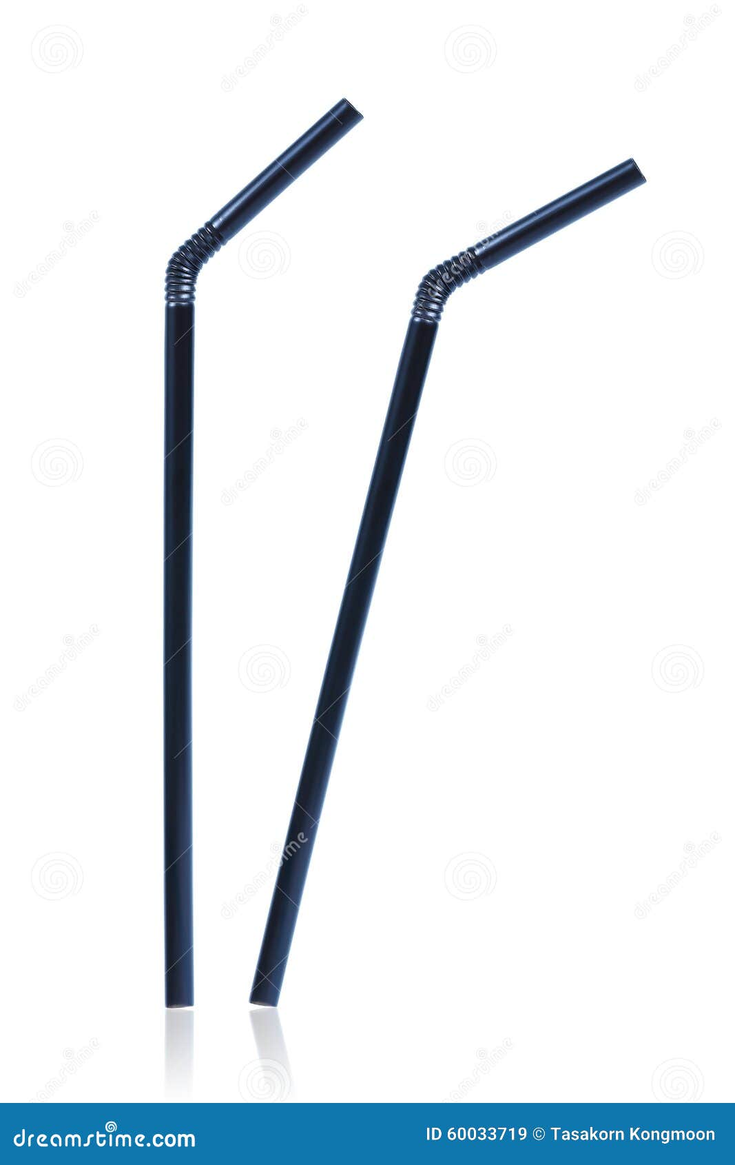 Two Black Straws Isolated on White Stock Image - Image of delicious ...