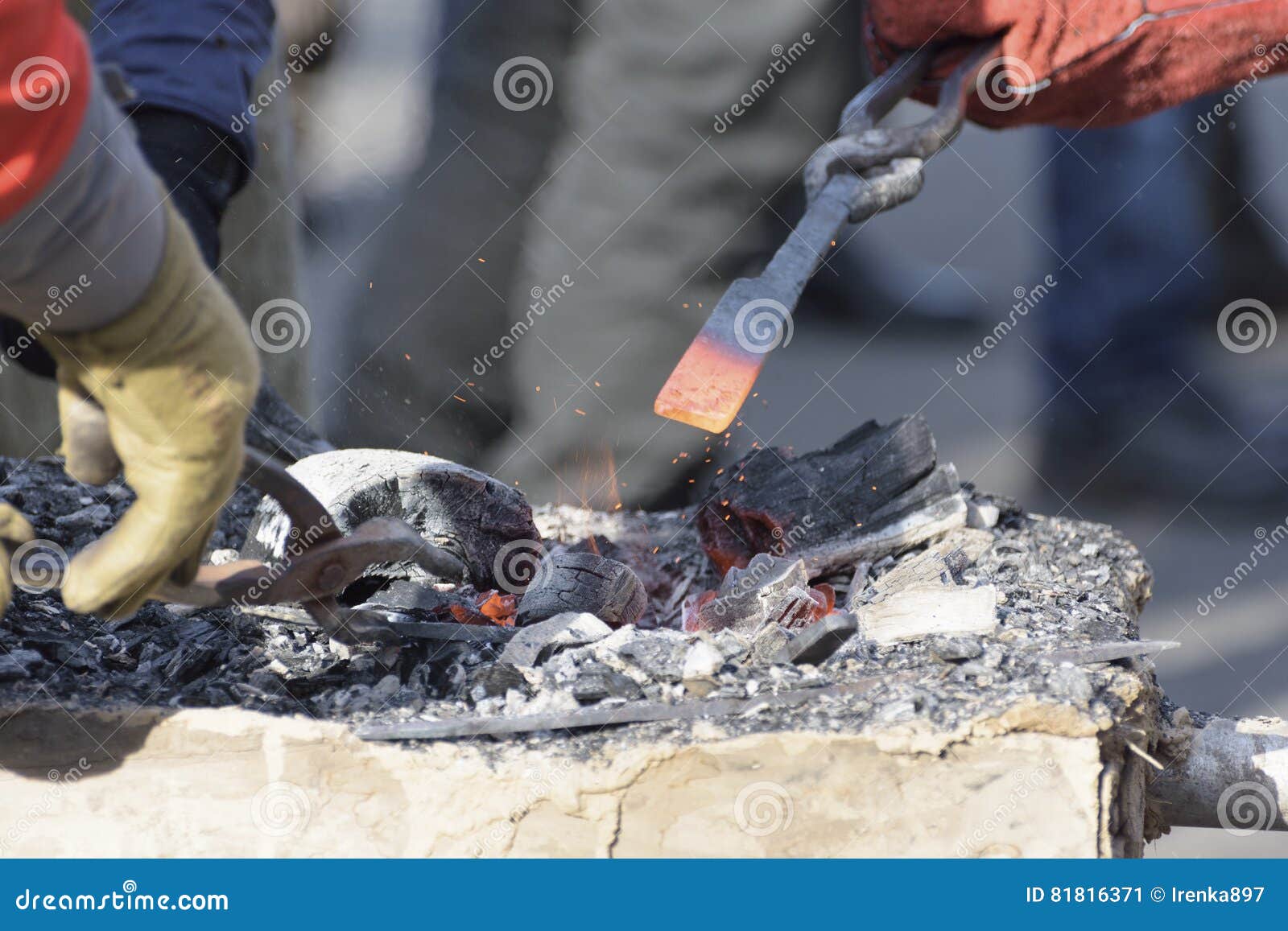 Two Blacksmith Forges Detail. Stock Image - Image of ancient, heavy ...
