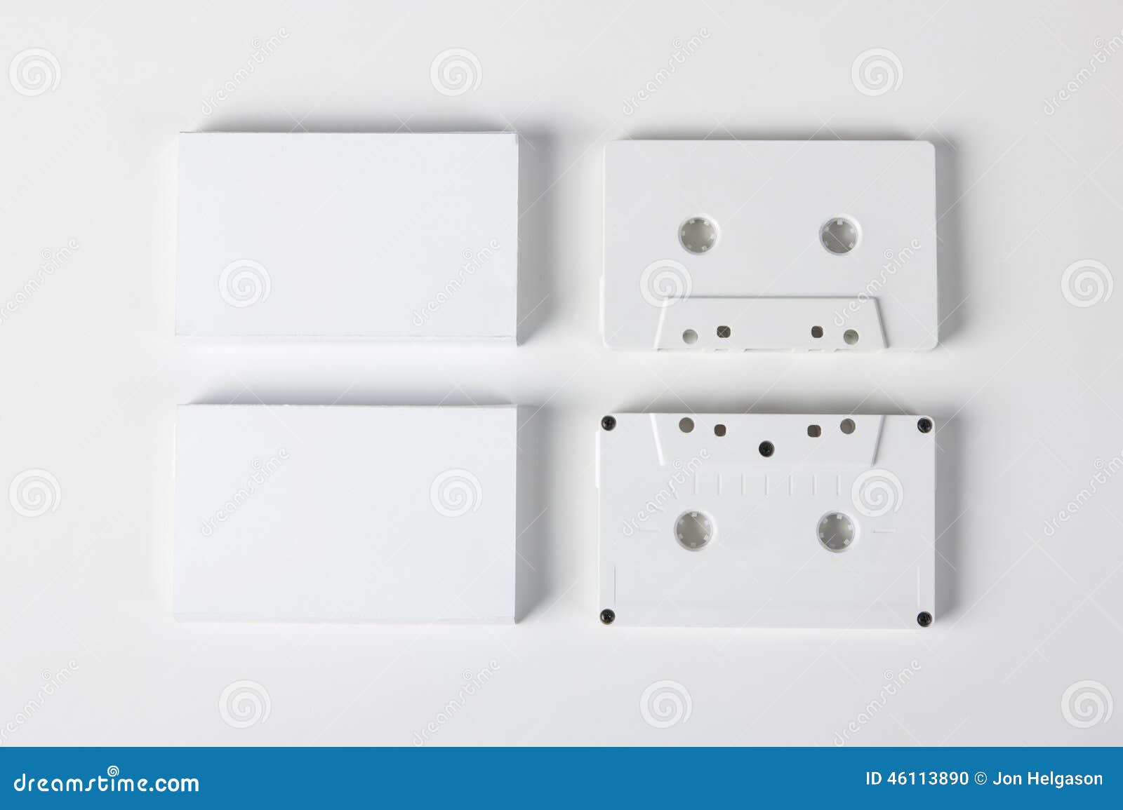 Blank Cassette Tape Box Design Mockup, , Profile Side View Stock ...