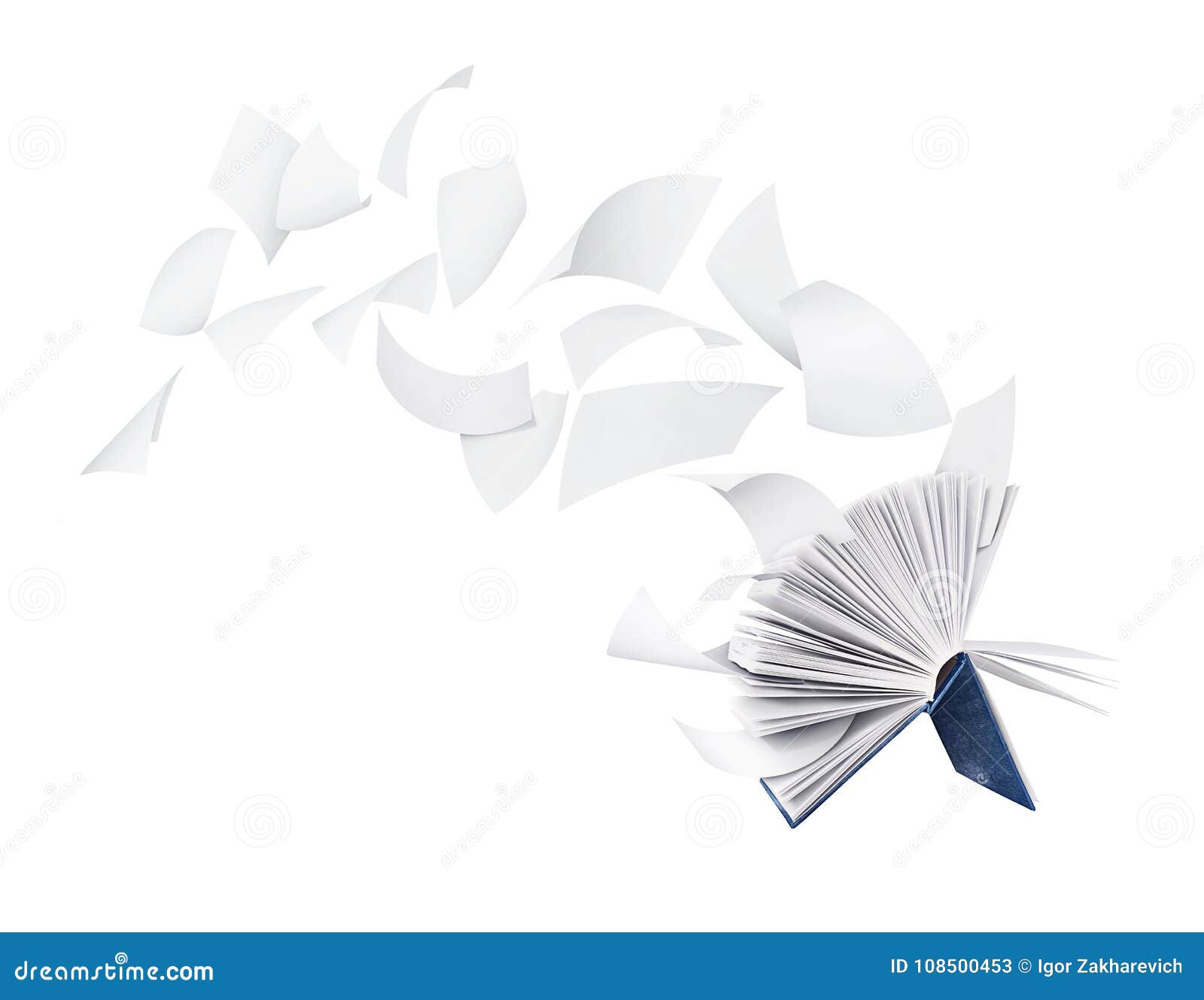 Flying Pages Of An Open Book Stock Photography | CartoonDealer.com ...