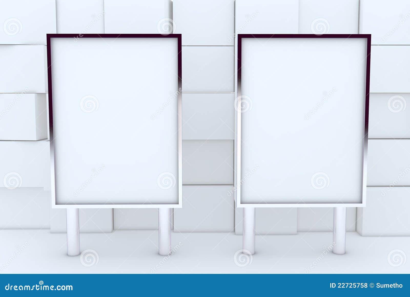 Two Blank Box Display New Design Aluminum Frame Stock Illustration ...